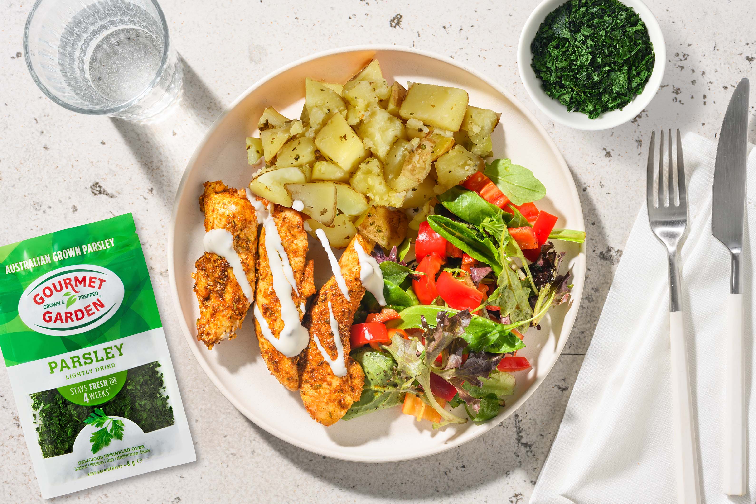 Chicken Tenders & Capsicum Salad Recipe | HelloFresh