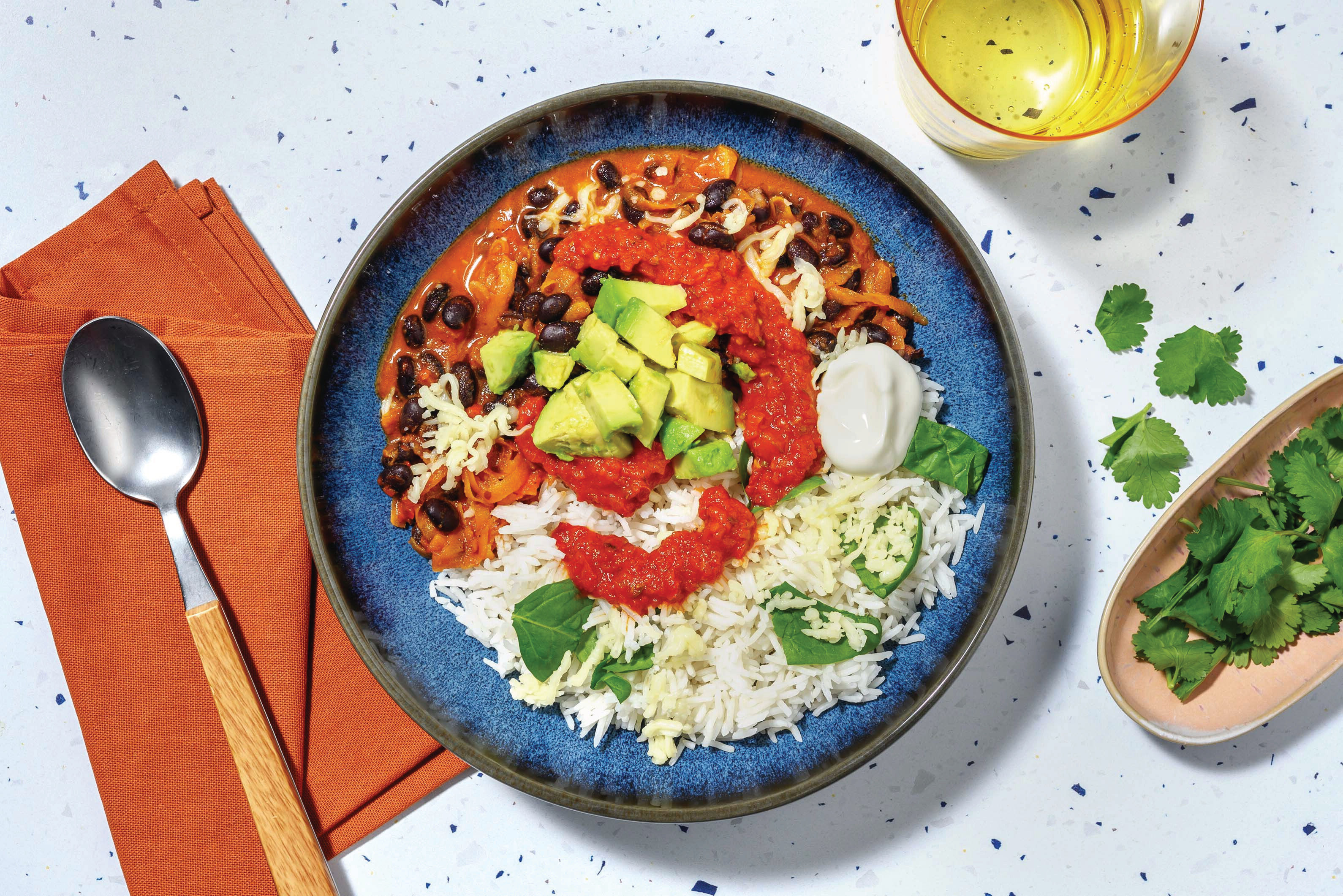 Fiery Mexican Bacon & Black Bean Burrito Bowl Recipe | HelloFresh