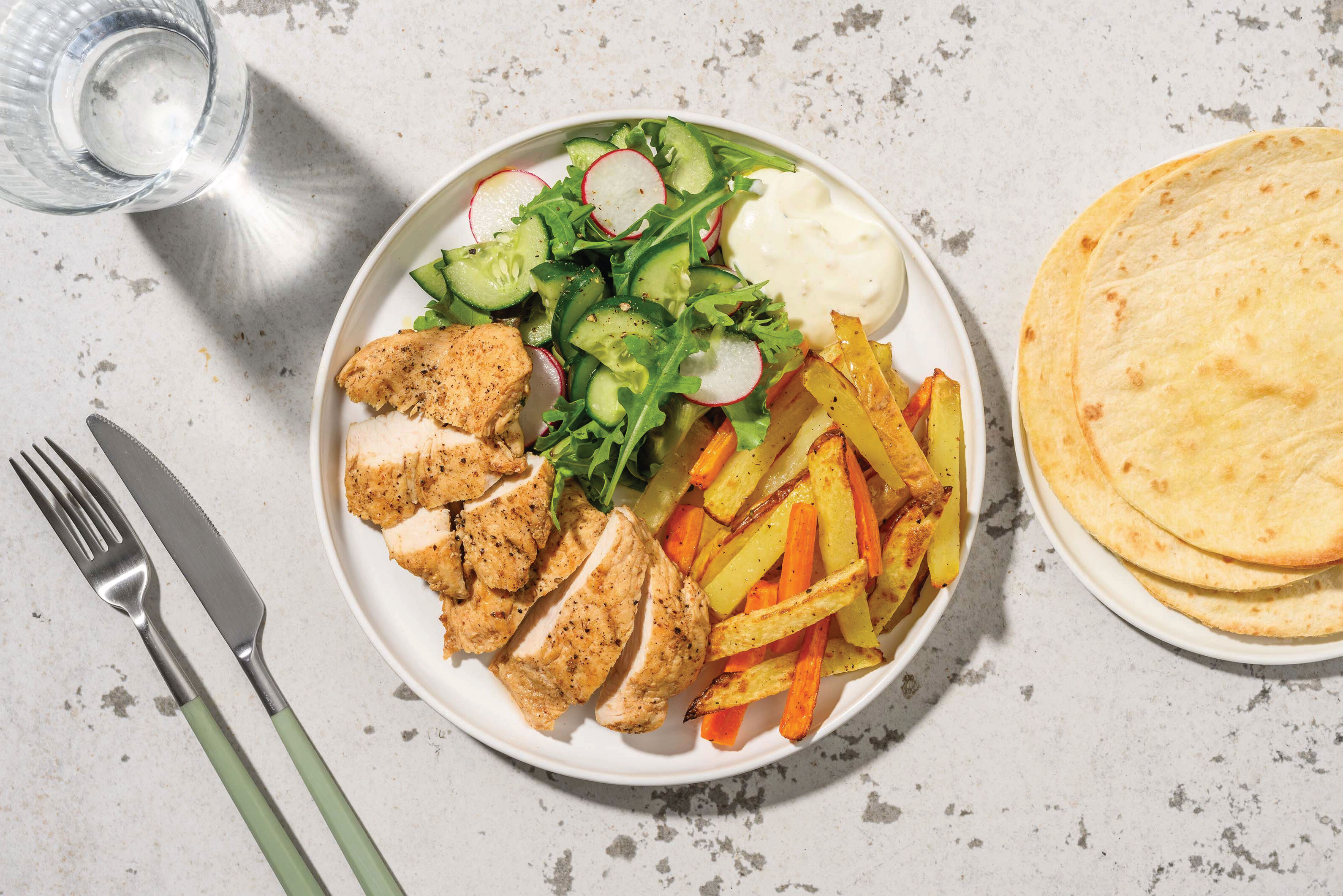 Middle Eastern Double Chicken Shawarma Plate Recipe | HelloFresh