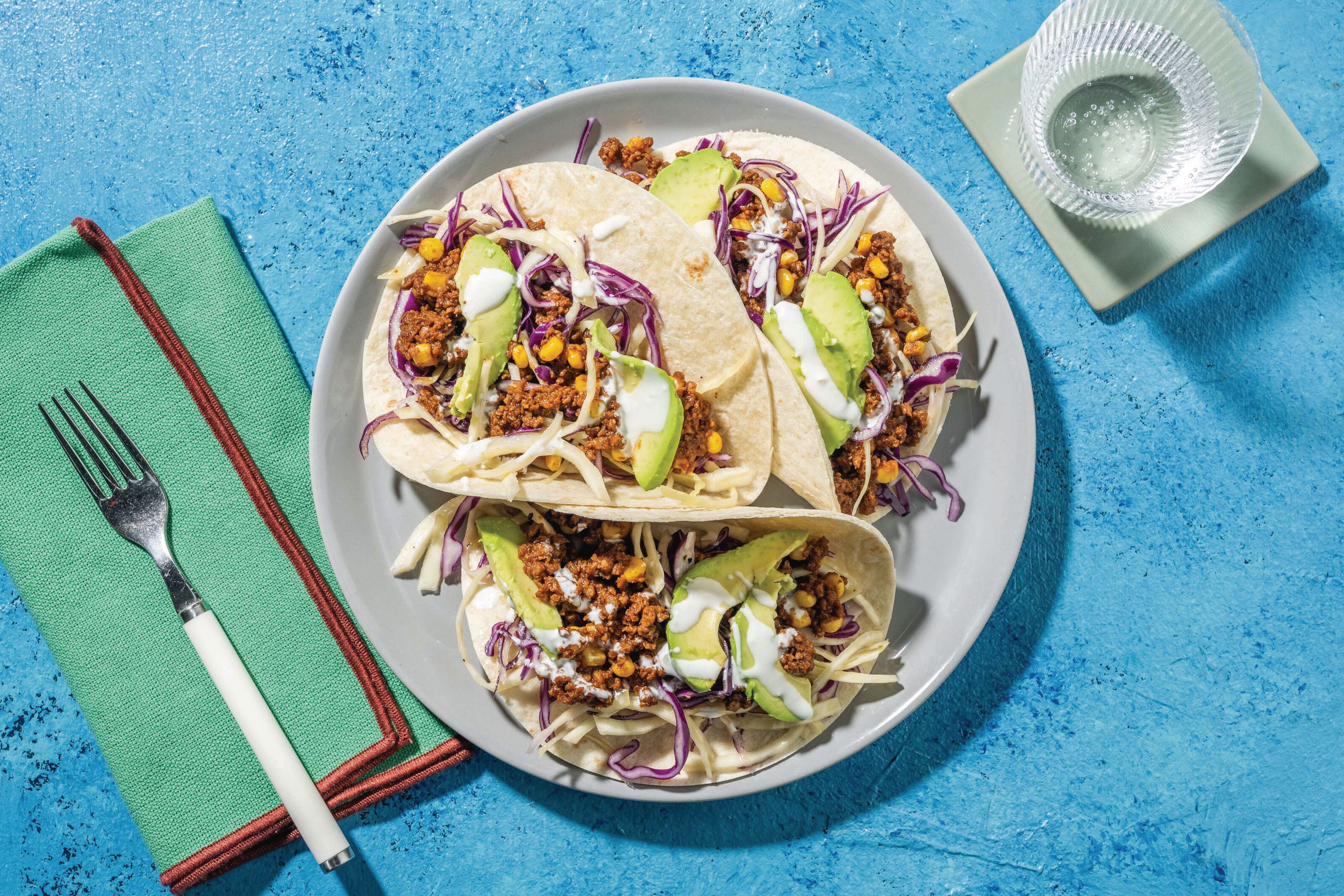 Tex-Mex Beef Mince & Avo Tacos Recipe | HelloFresh