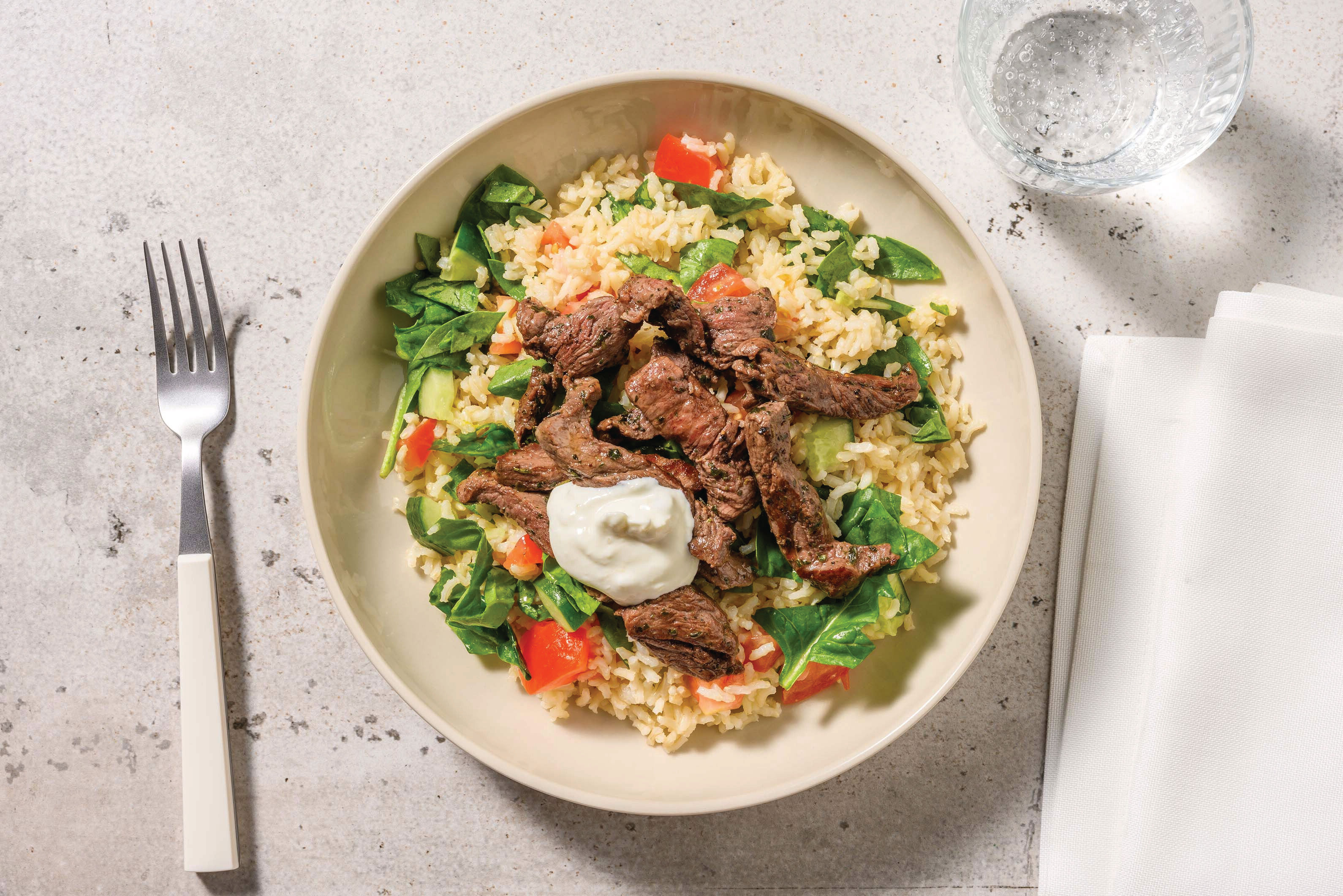 Greek-Style Beef Bowl Recipe | HelloFresh