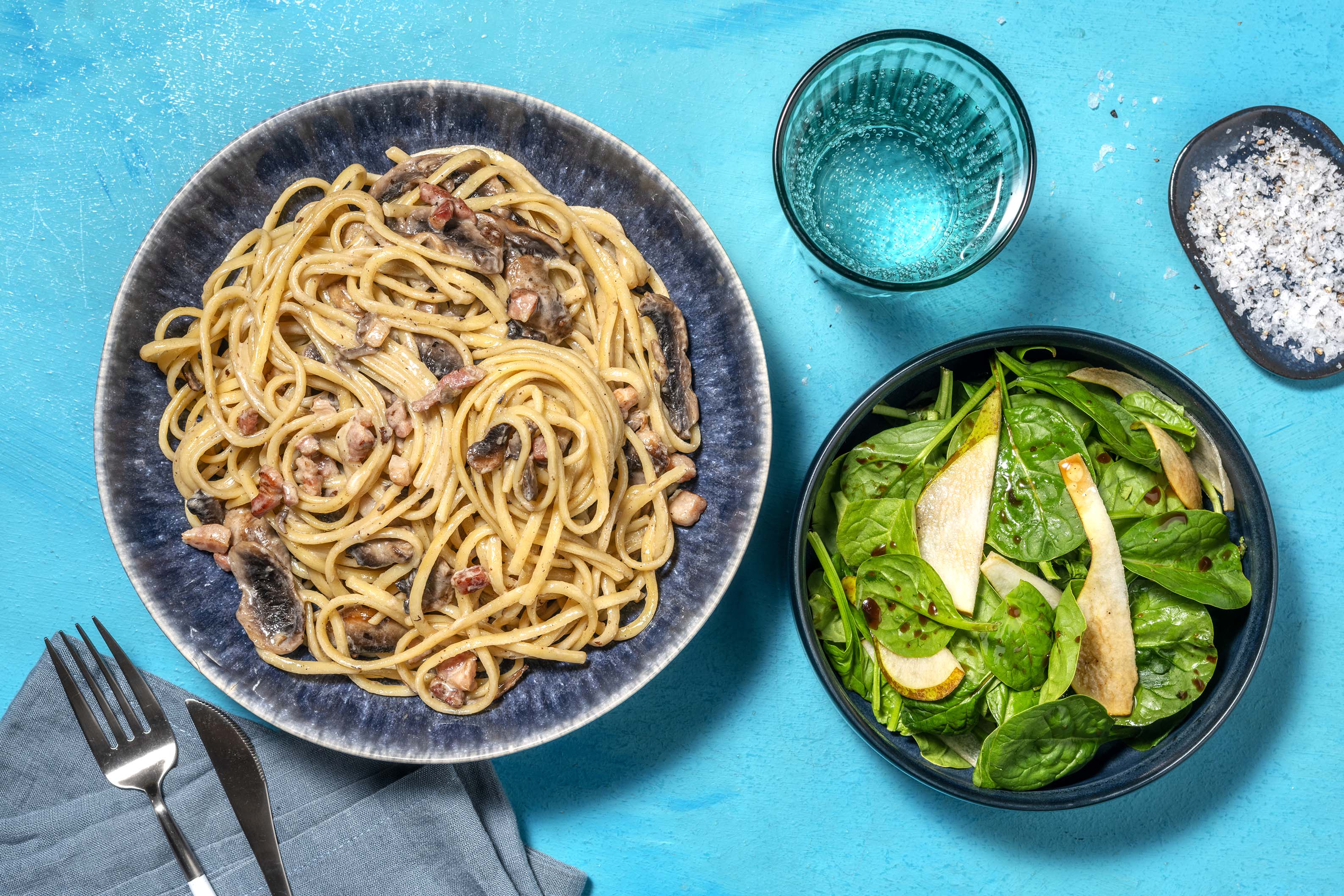 HelloHero: Mushroom & Double Bacon Spaghetti Recipe | HelloFresh