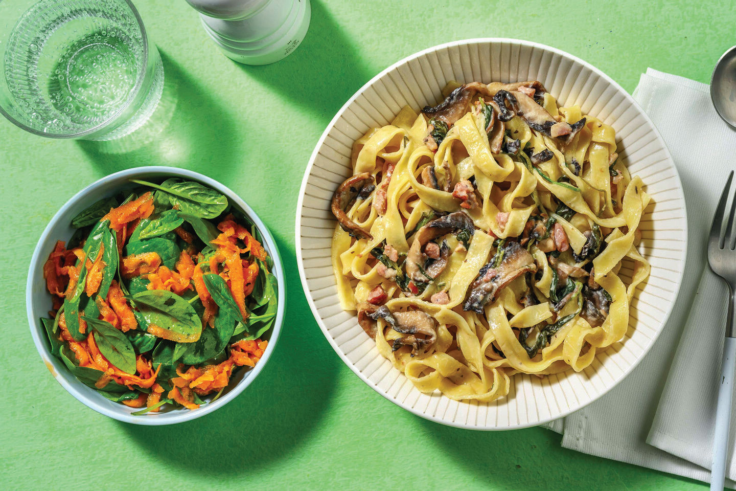 Bacon, Chicken & Mushroom Carbonara-Style Pasta Recipe | HelloFresh