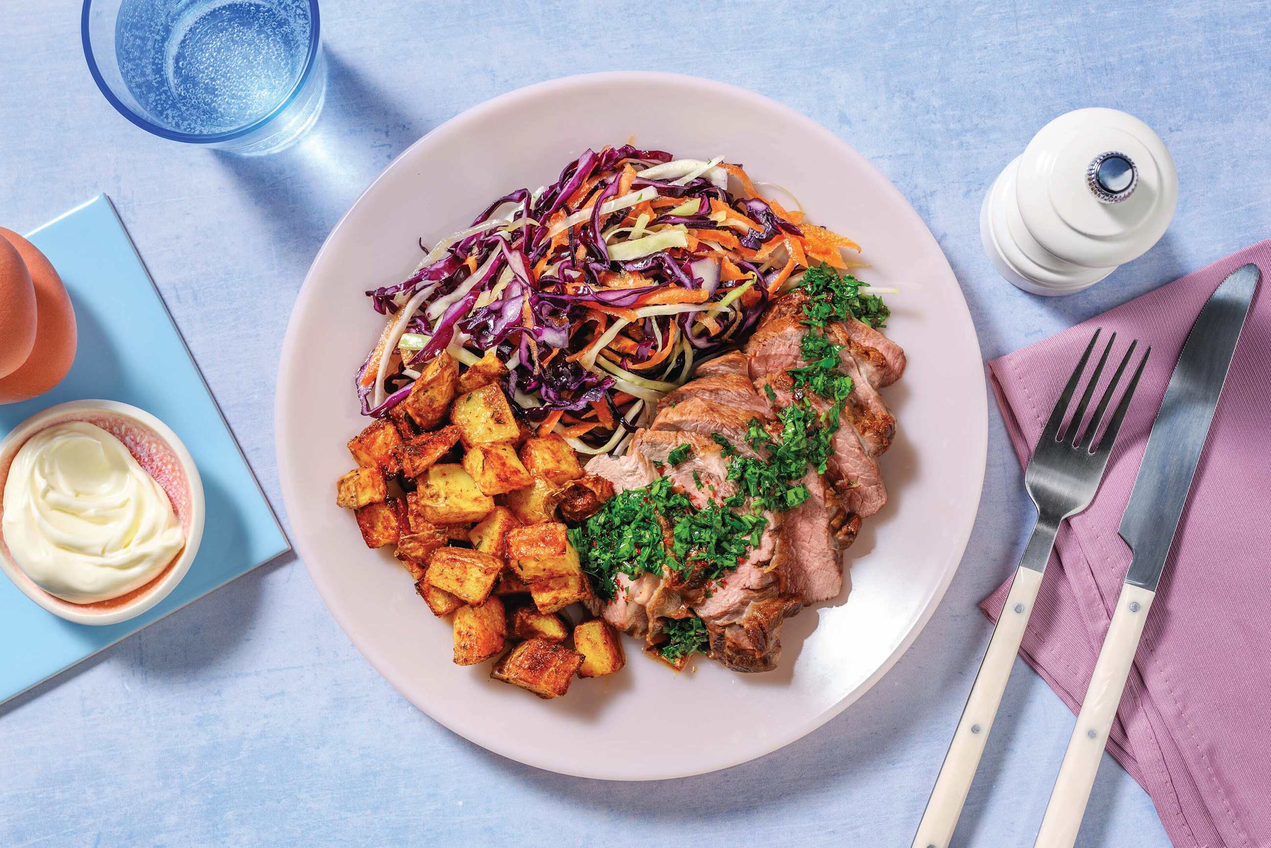 HelloHero: Roast Lamb Rump & Salsa Verde Recipe | HelloFresh