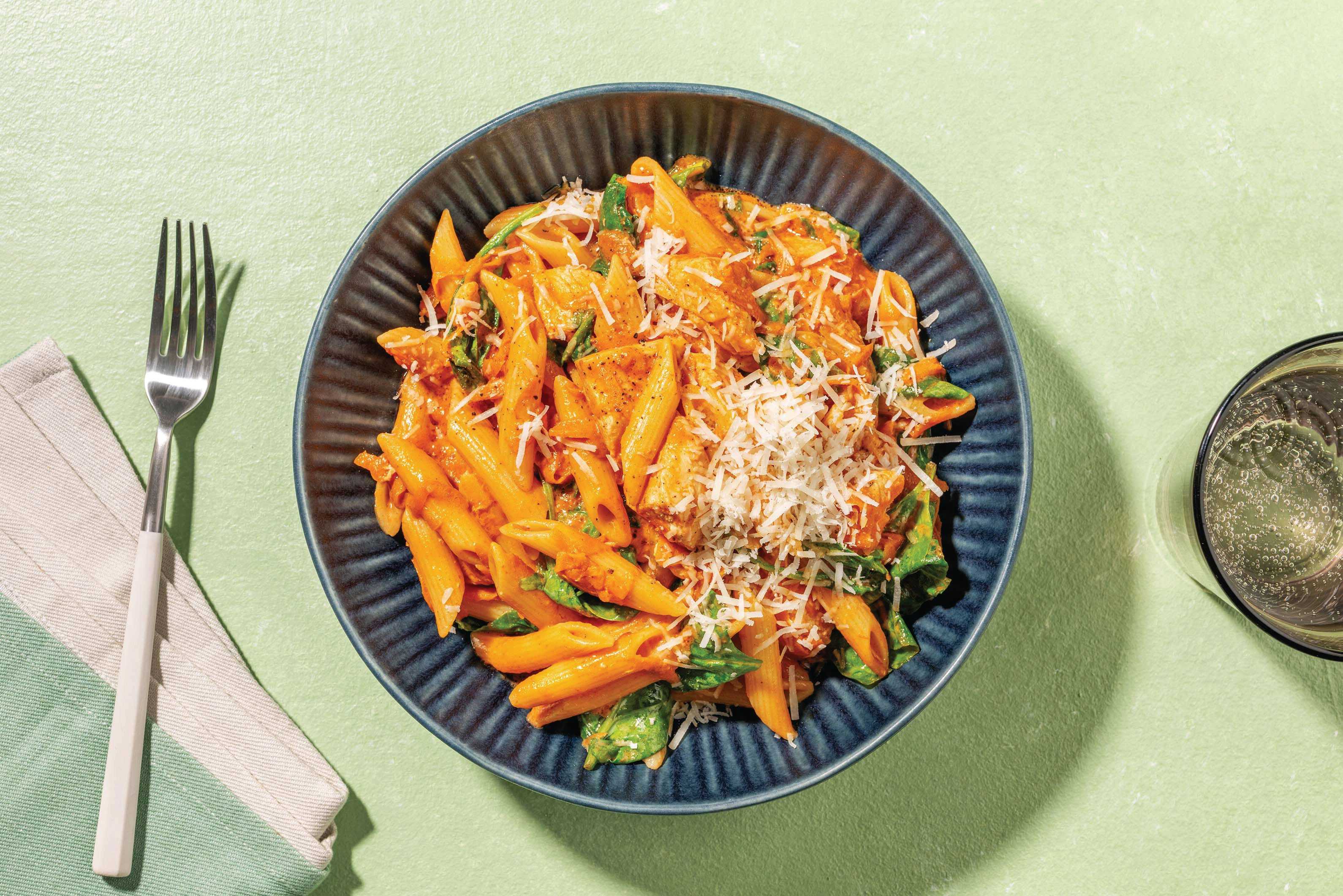 HelloHero: Creamy Tomato, Chicken & Bacon Fusilli Recipe | HelloFresh