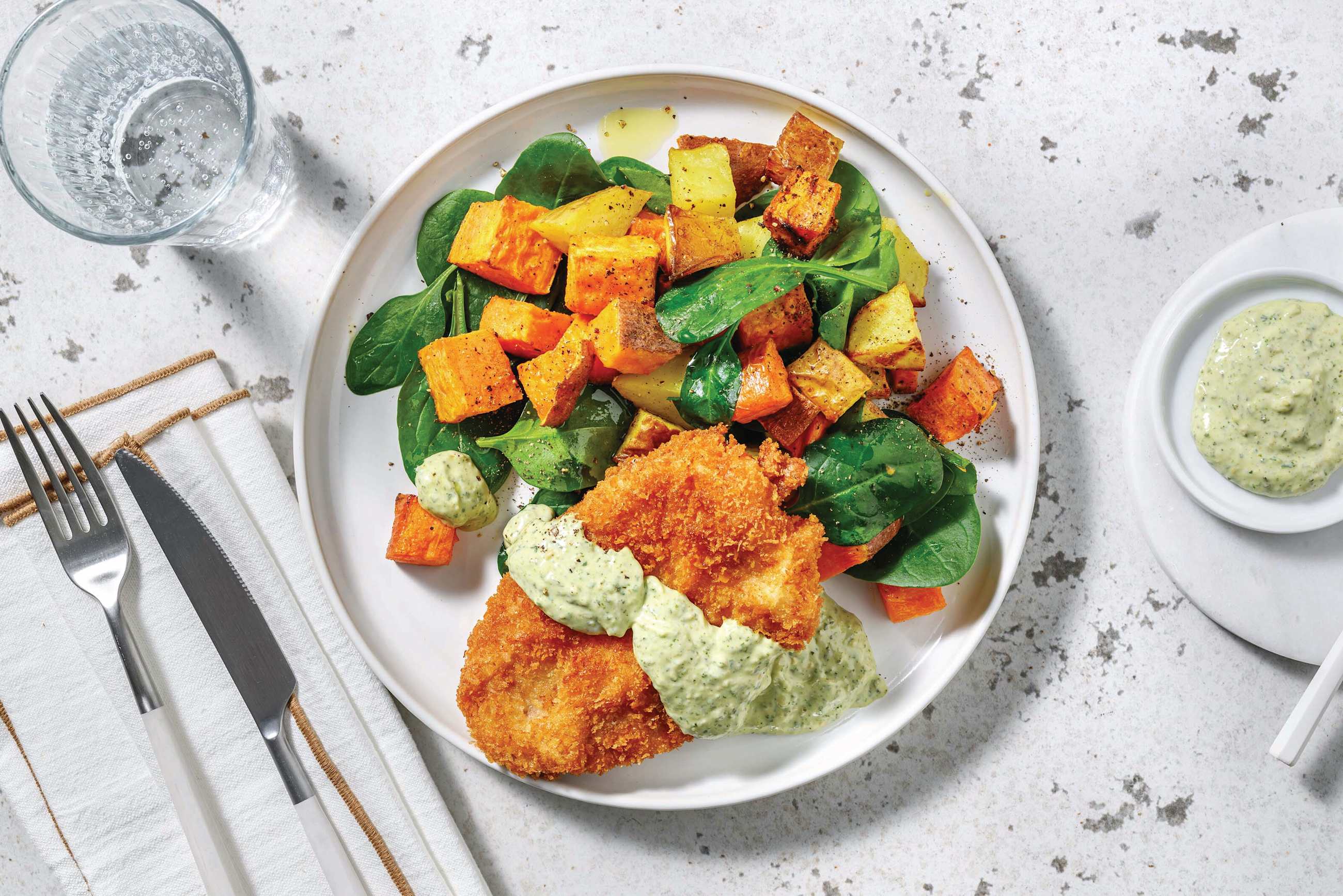 Halloumi & Pesto Dressing Recipe | HelloFresh