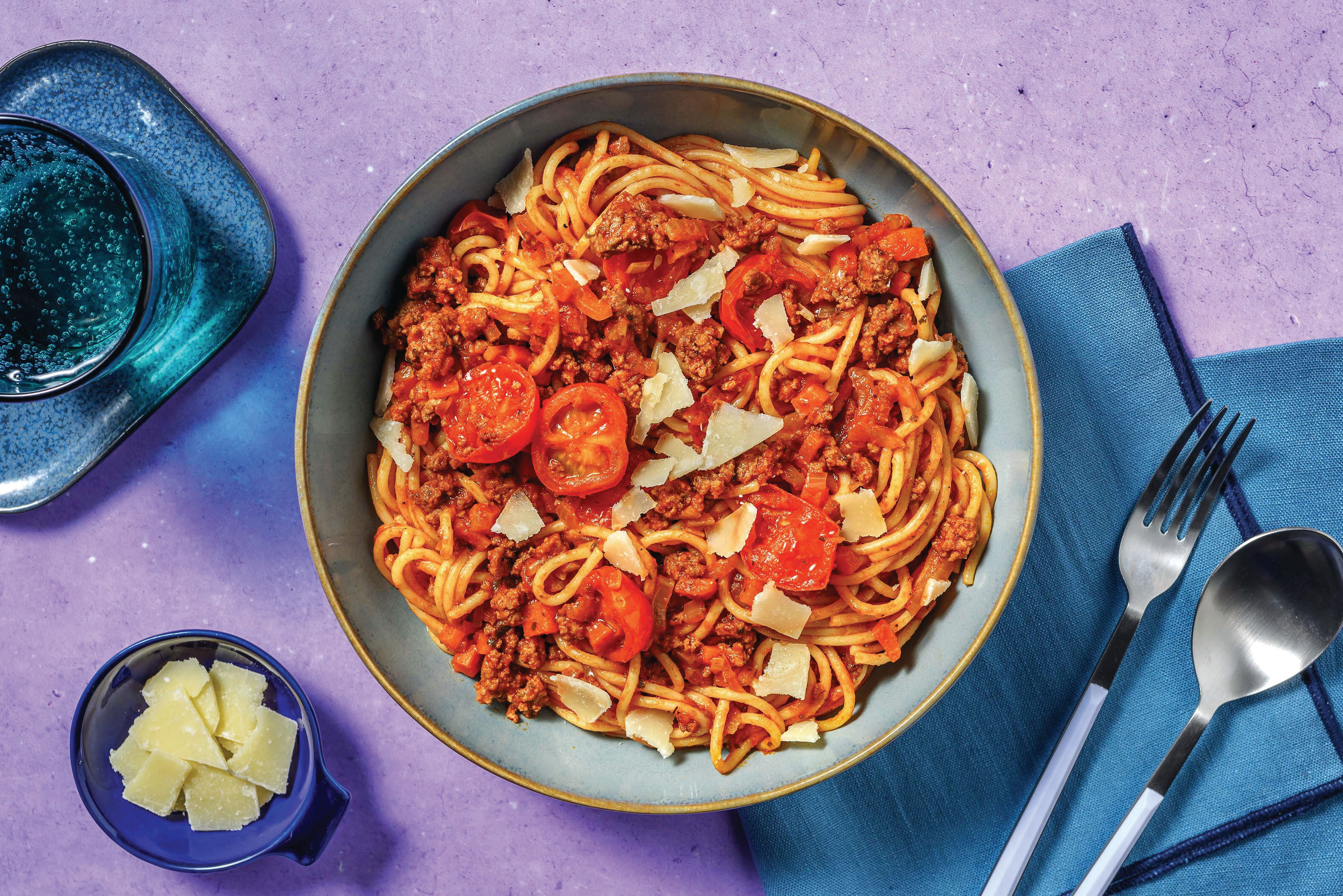 HelloHero: Saucy Beef & Cherry Tomato Spaghetti Recipe | HelloFresh