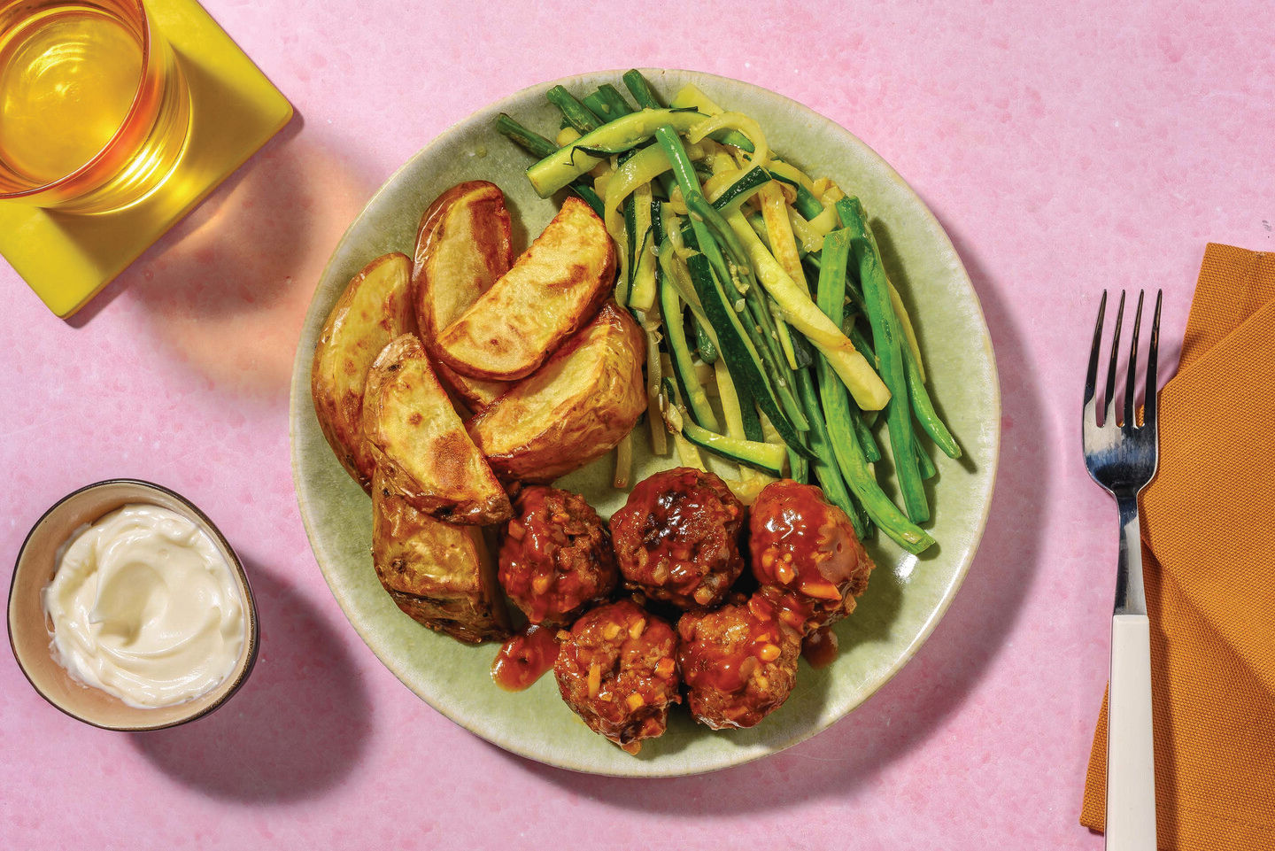 Baked Pork & Sweet Apple Meatballs Recipe | HelloFresh