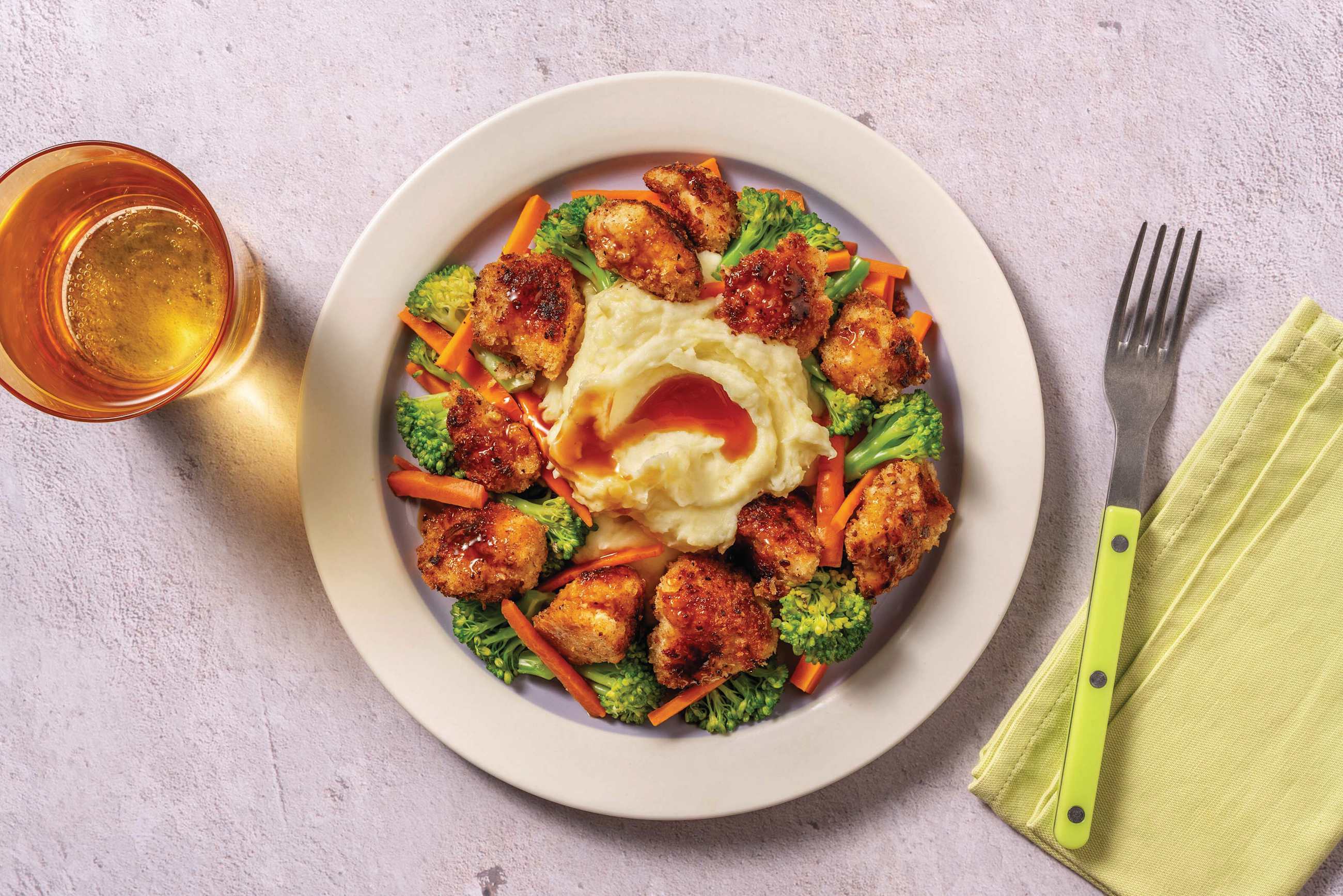 Chicken Nuggies & Cheesy Mash Mountain Recipe | HelloFresh