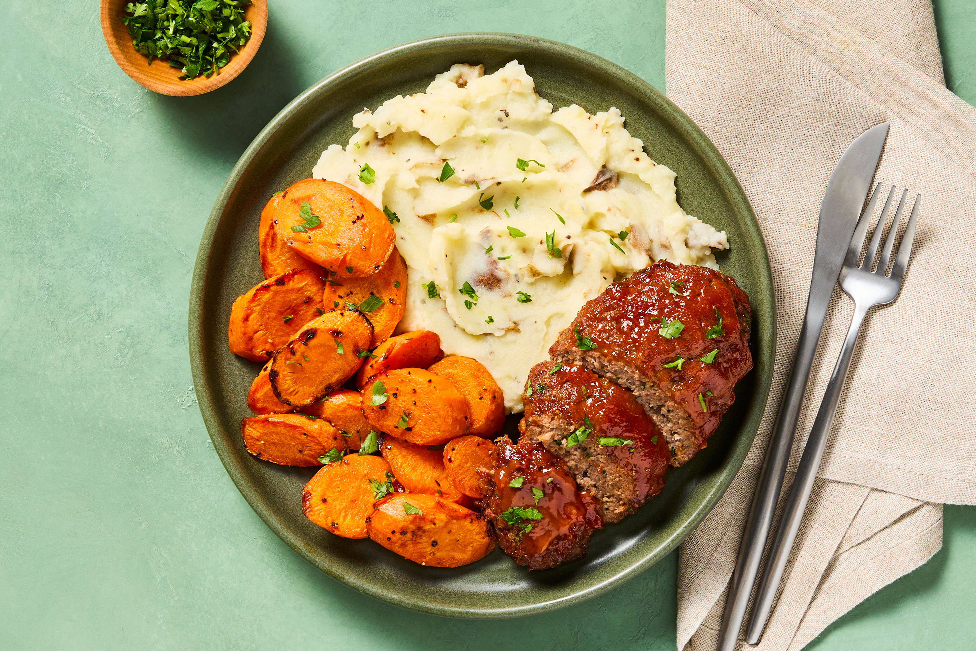 Roasted Garlic & Onion Meatloaves Recipe | HelloFresh