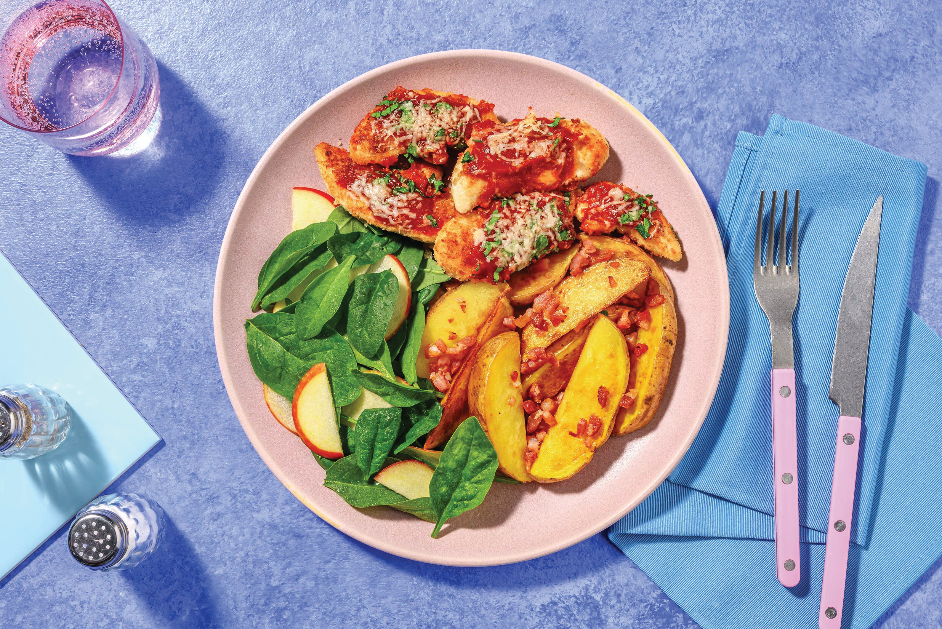 Chicken Parmi Tenders & Bacon Wedges Recipe | HelloFresh