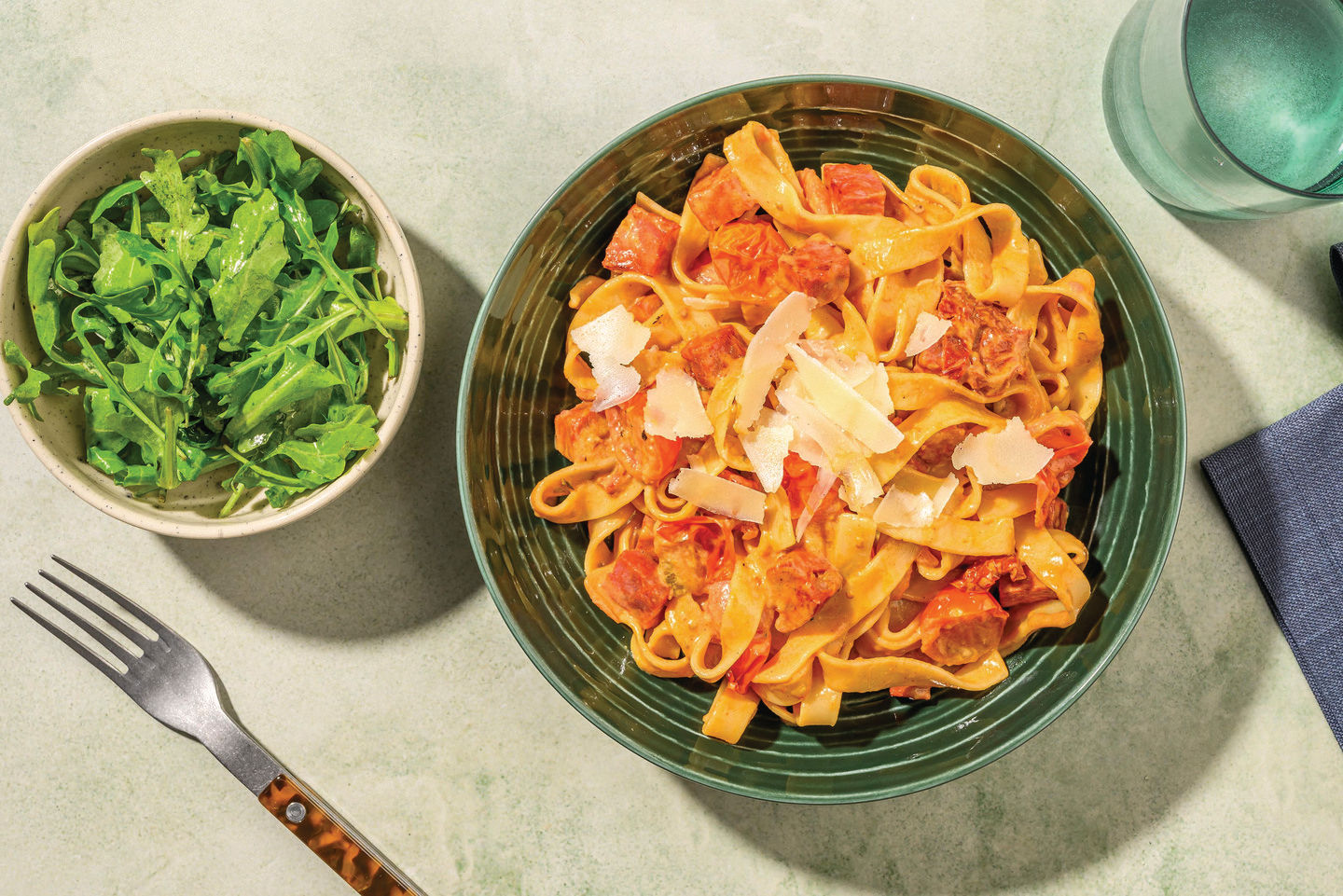 HelloHero: Cheesy Chorizo & Semi-Dried Tomato Pasta Recipe | HelloFresh