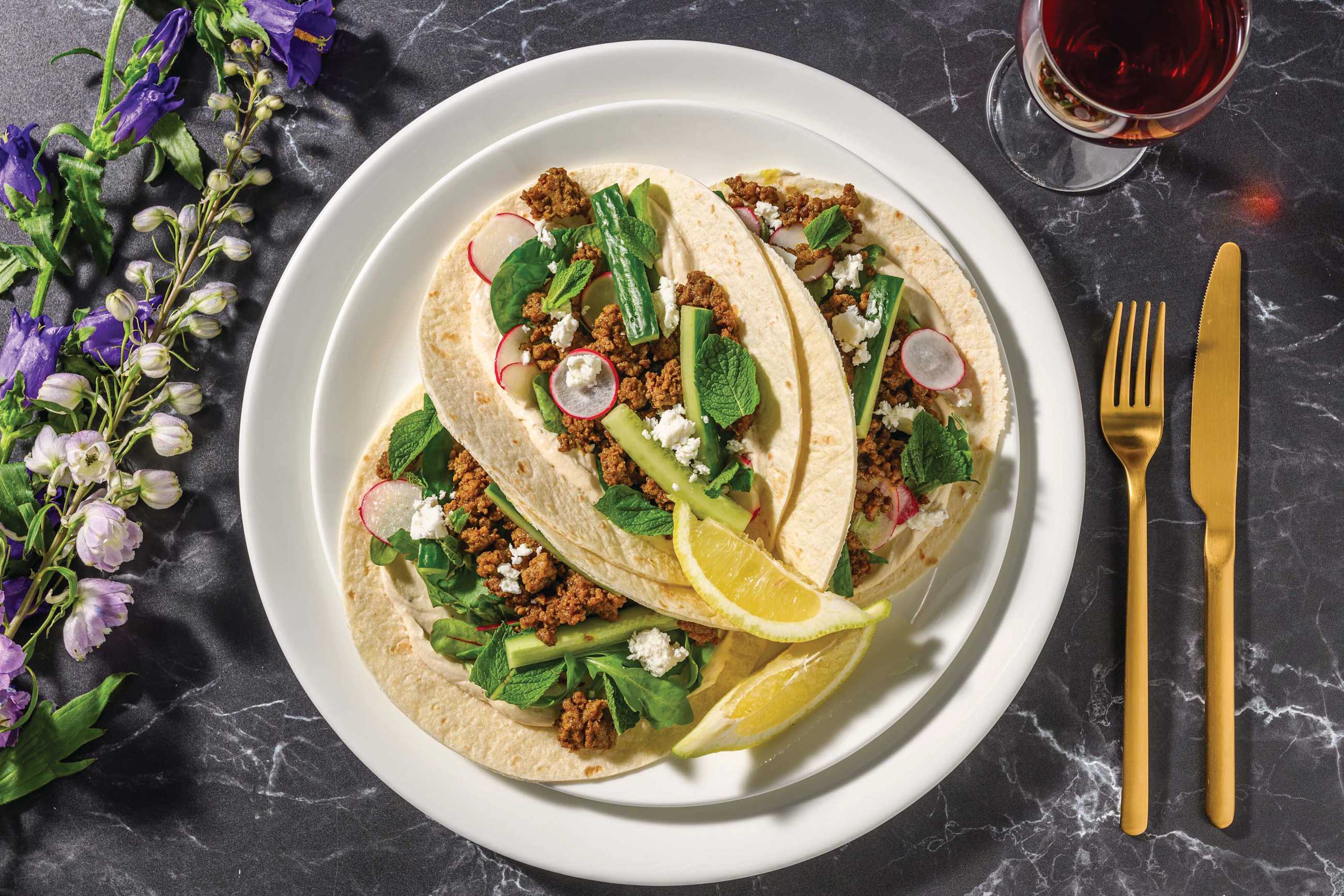 Middle Eastern Lamb & Feta Tacos Recipe | HelloFresh