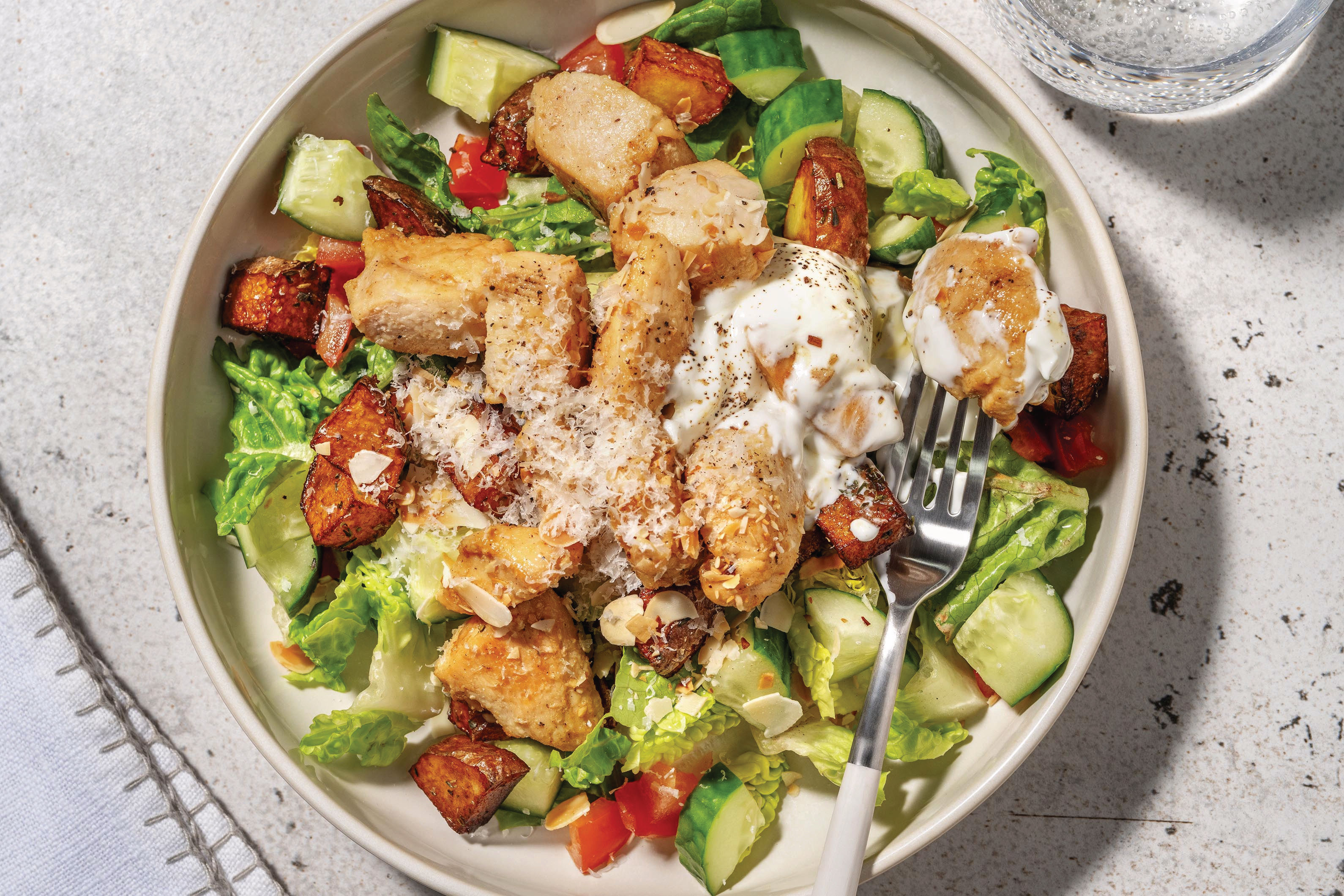 Greek-Style Double Chicken & Potato Salad Recipe | HelloFresh