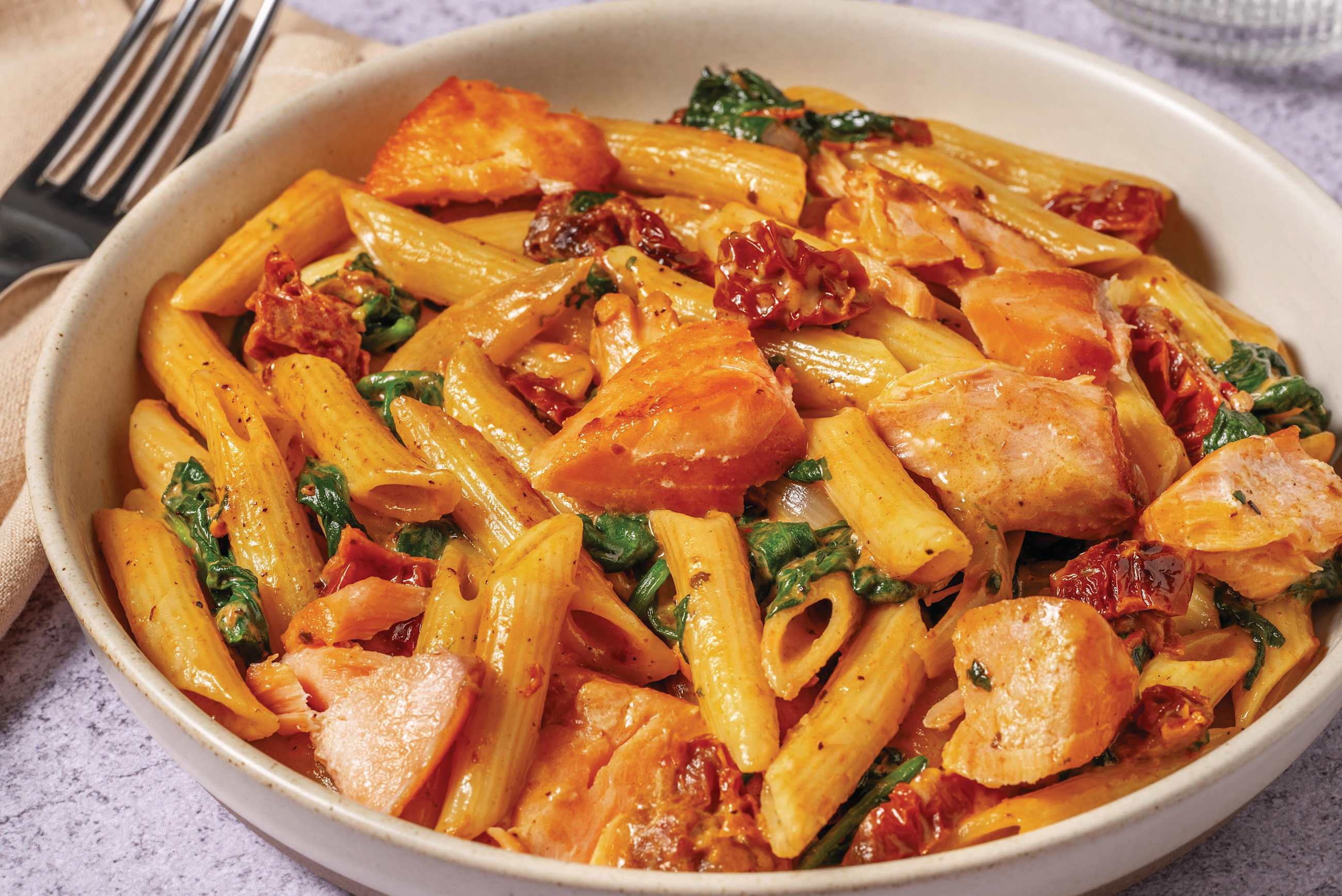 Easy Creamy Herb Prawn Penne Recipe | HelloFresh