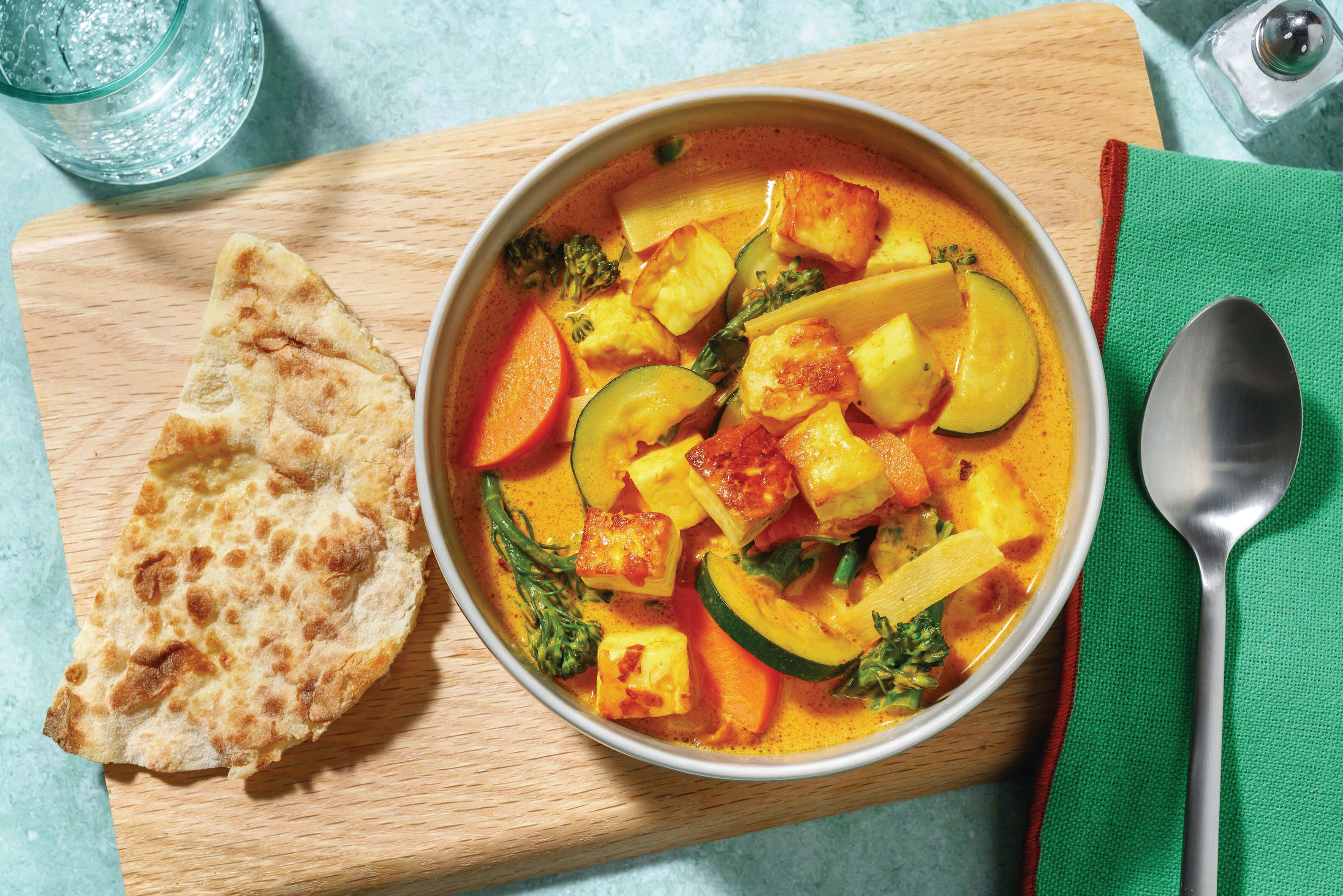 One-Pot Indian Chicken, Halloumi & Veggie Curry Recipe | HelloFresh