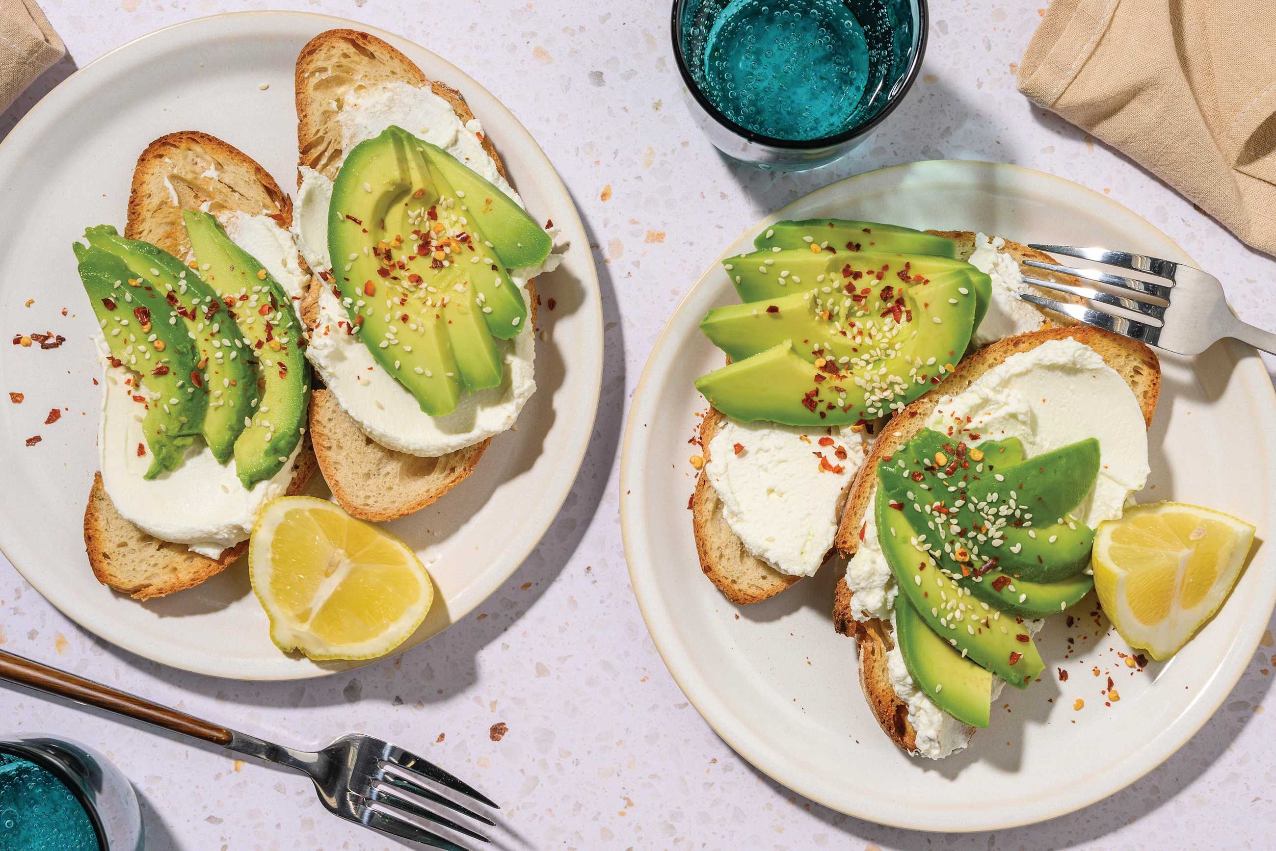 Avocado & Sesame Seed Ricotta Toast Recipe | HelloFresh