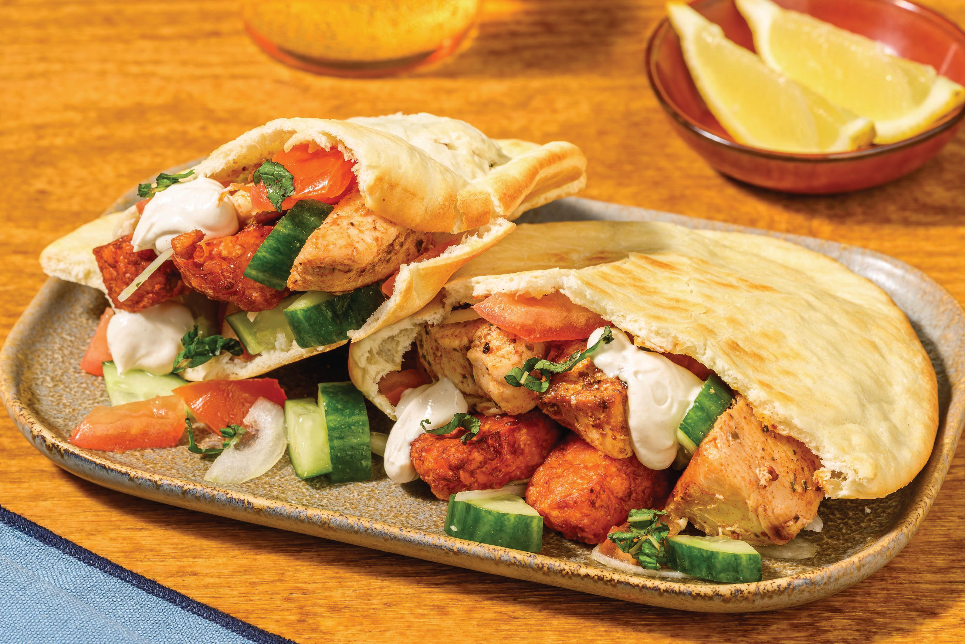 Chicken & Halloumi DIY Pita Recipe | HelloFresh