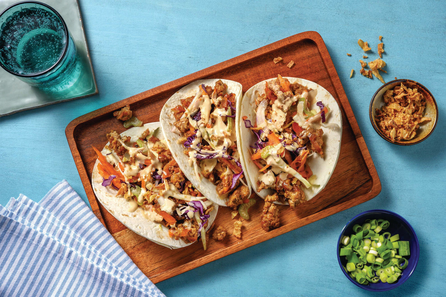 HelloHero: Double Saucy Pork & Celery Slaw Tacos Recipe | HelloFresh