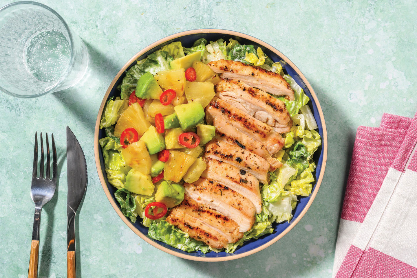 Caribbean Chicken & Creamy Cos Salad Recipe | HelloFresh