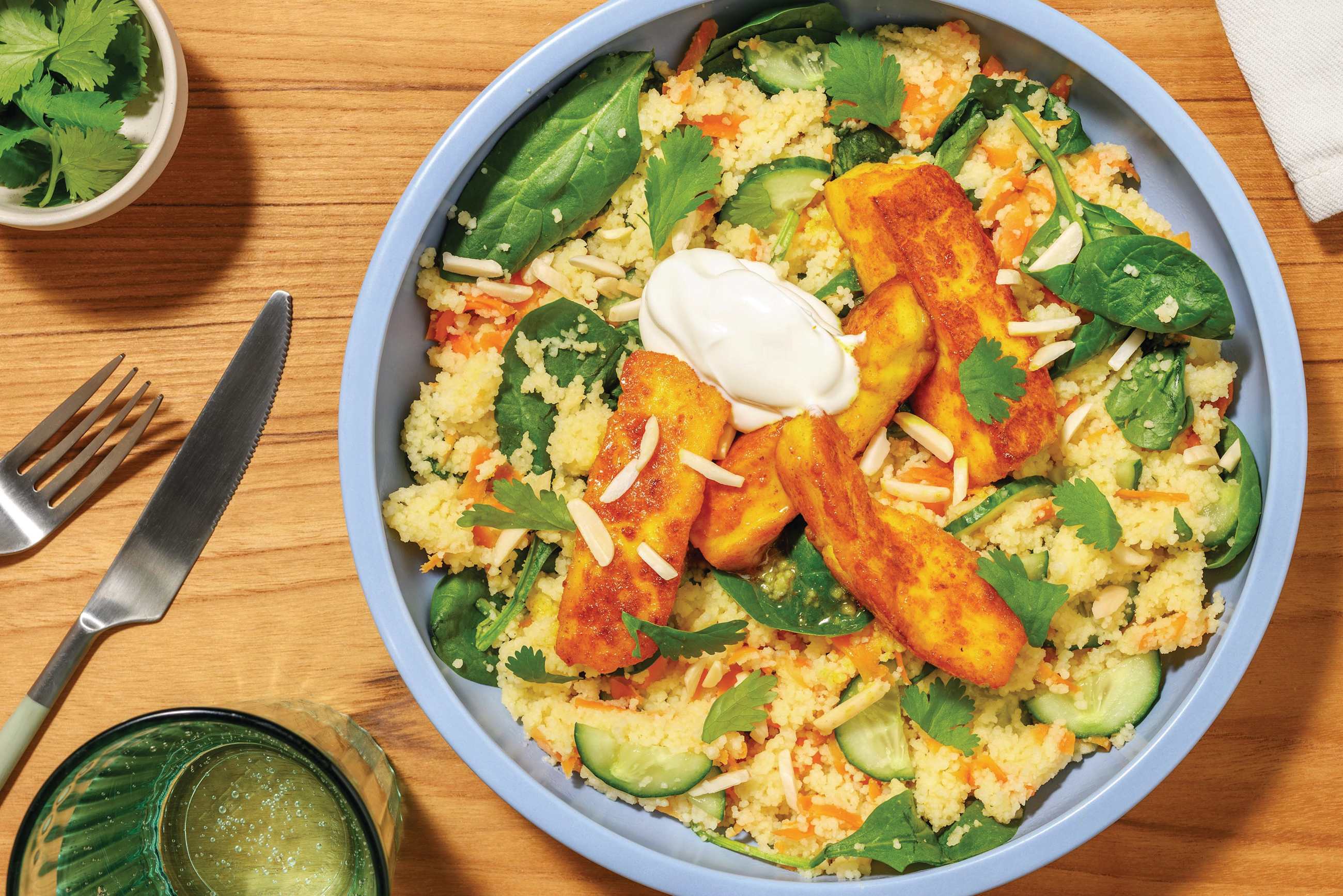 Golden Halloumi & Veggie Couscous Recipe | HelloFresh