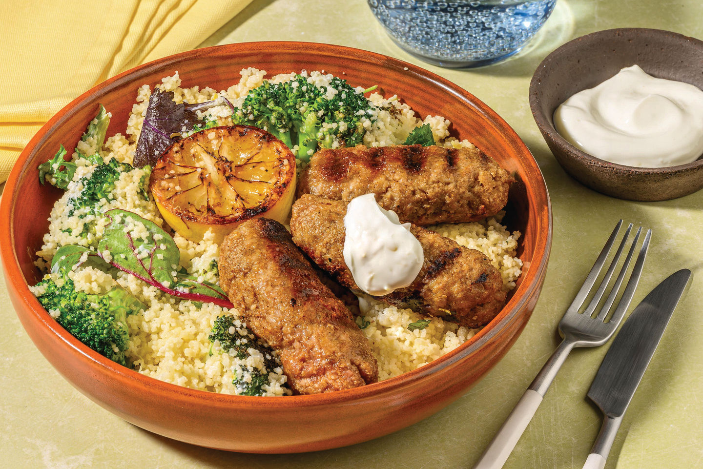 Chargrilled Chermoula Pork Koftas Recipe | HelloFresh