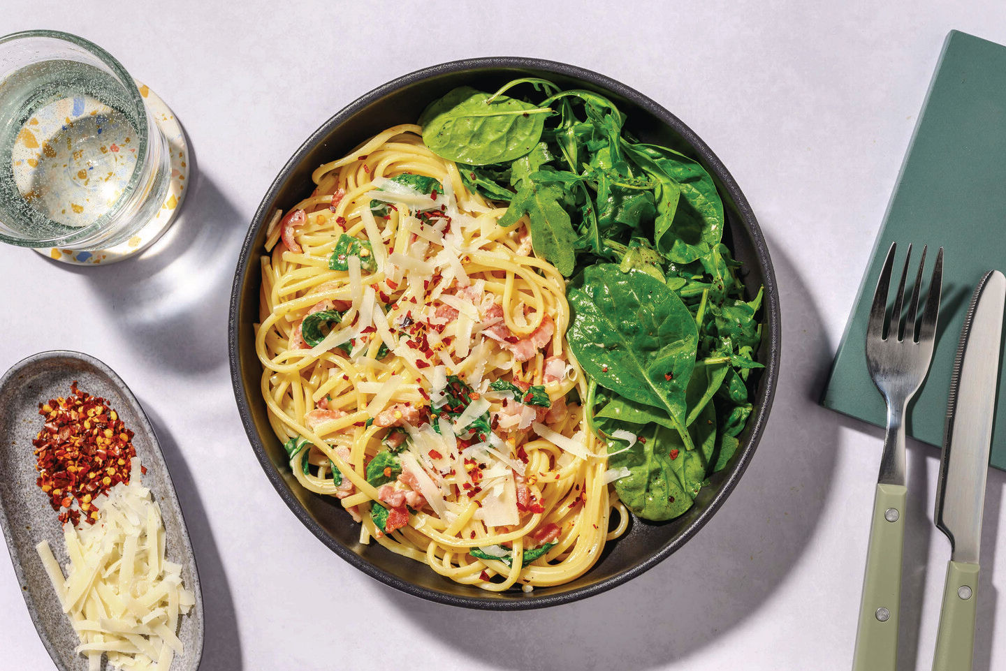 Easy Creamy Chicken, Bacon & Parmesan Spaghetti Recipe | HelloFresh