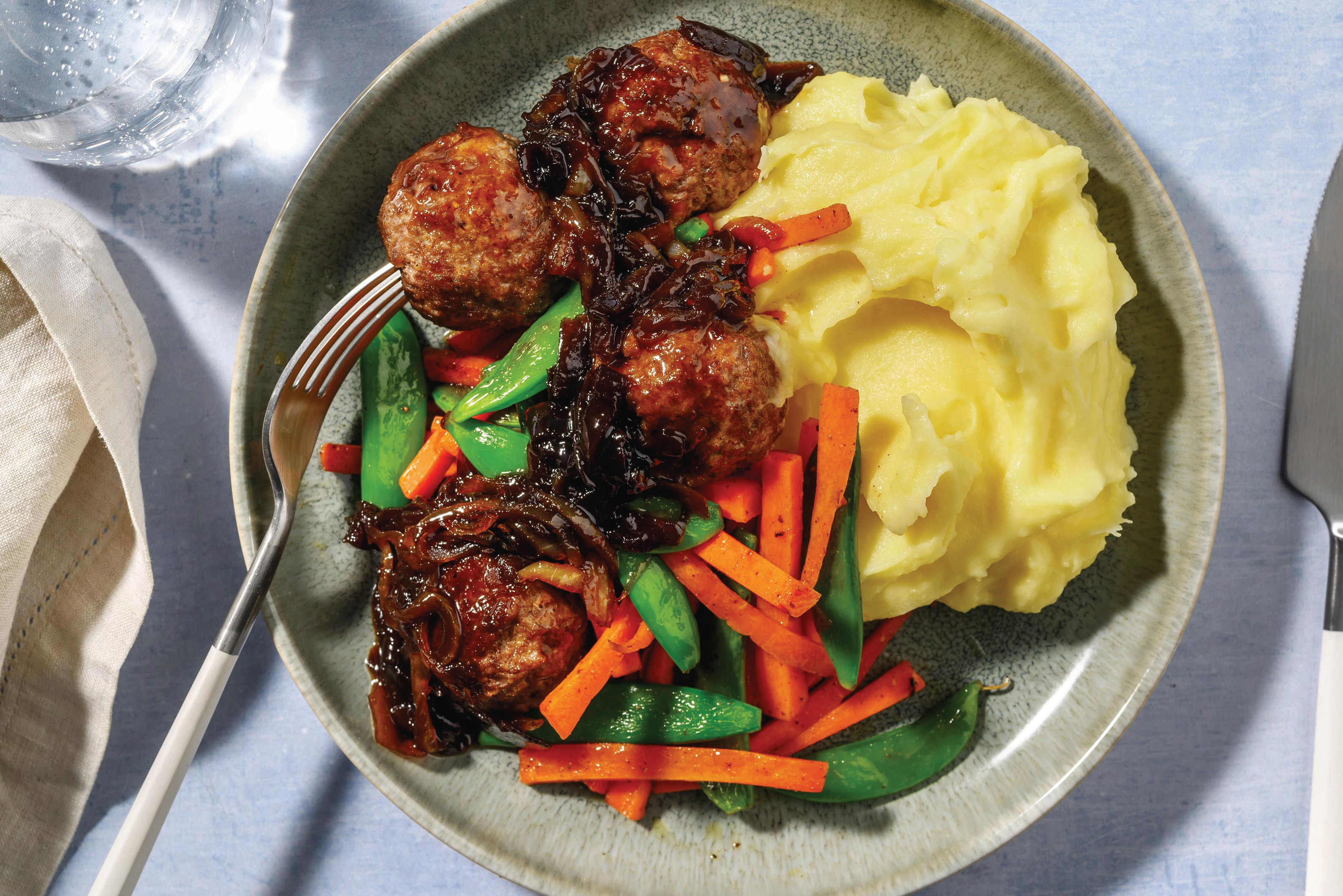 HelloHero: Beef Meatballs & Cheesy Mash Recipe | HelloFresh
