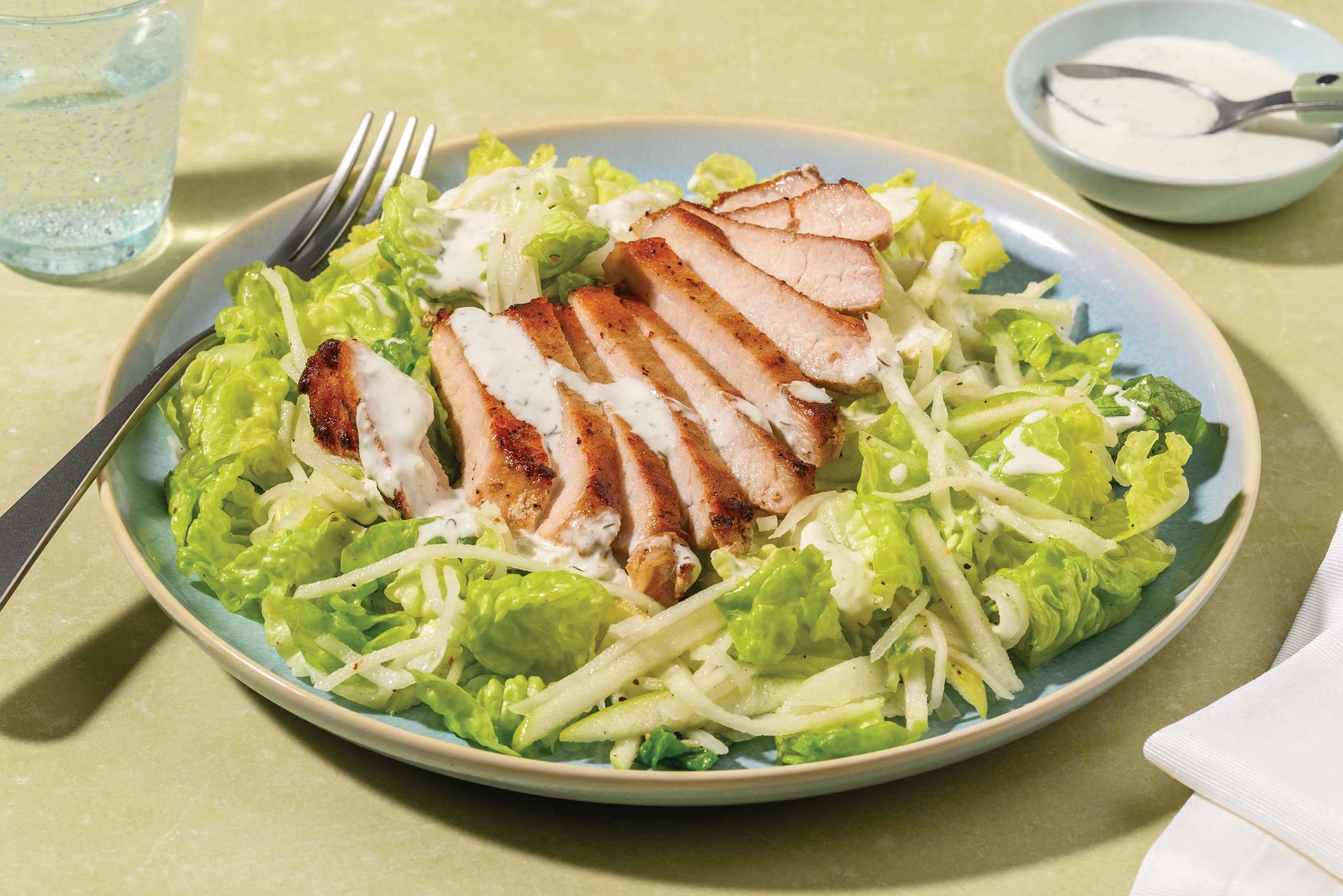 Honey-Glazed Pork & Cucumber Cos Salad Recipe | HelloFresh