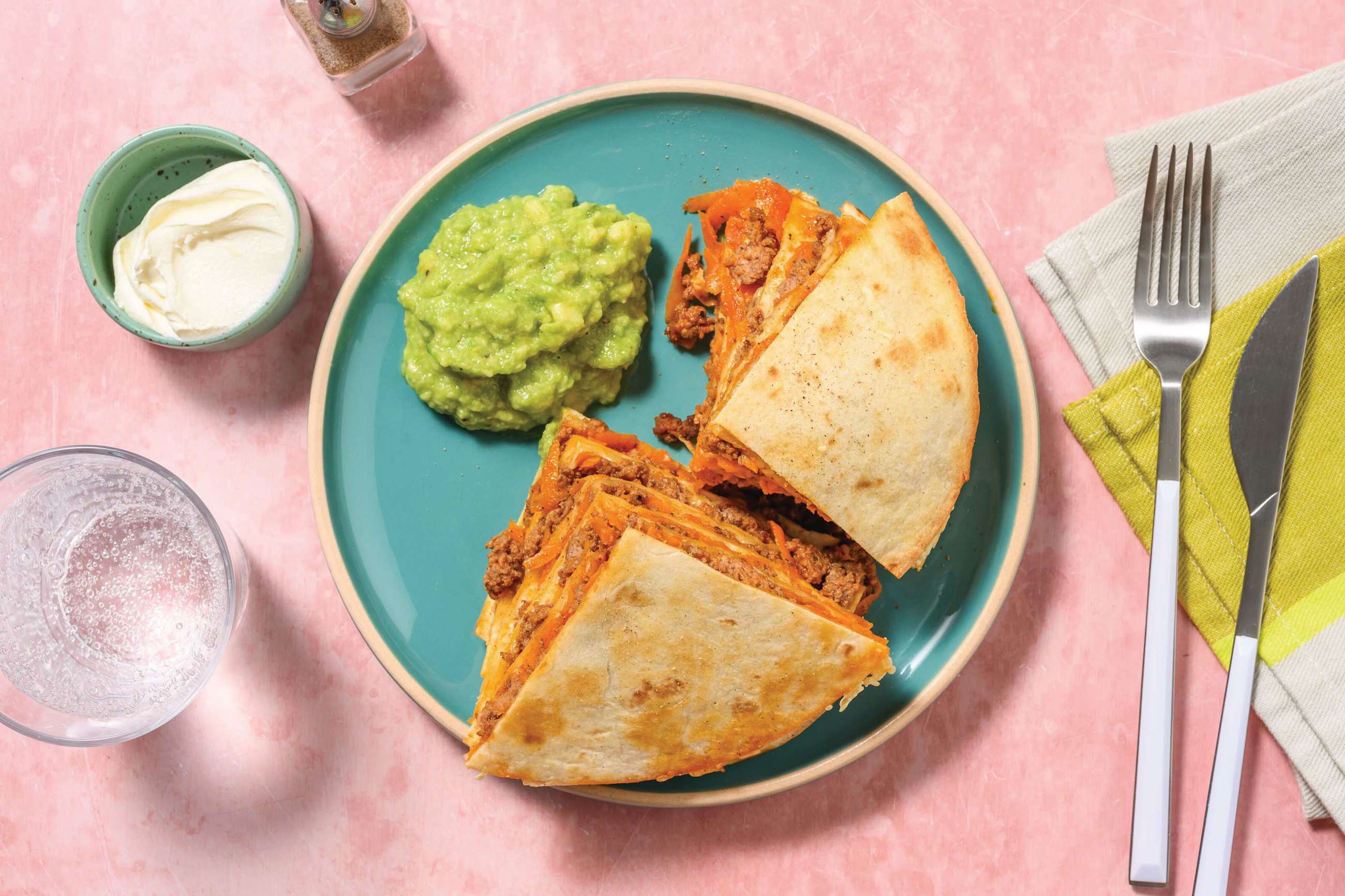 Cheesy Double Mexican Beef Tortilla Tower Recipe | HelloFresh