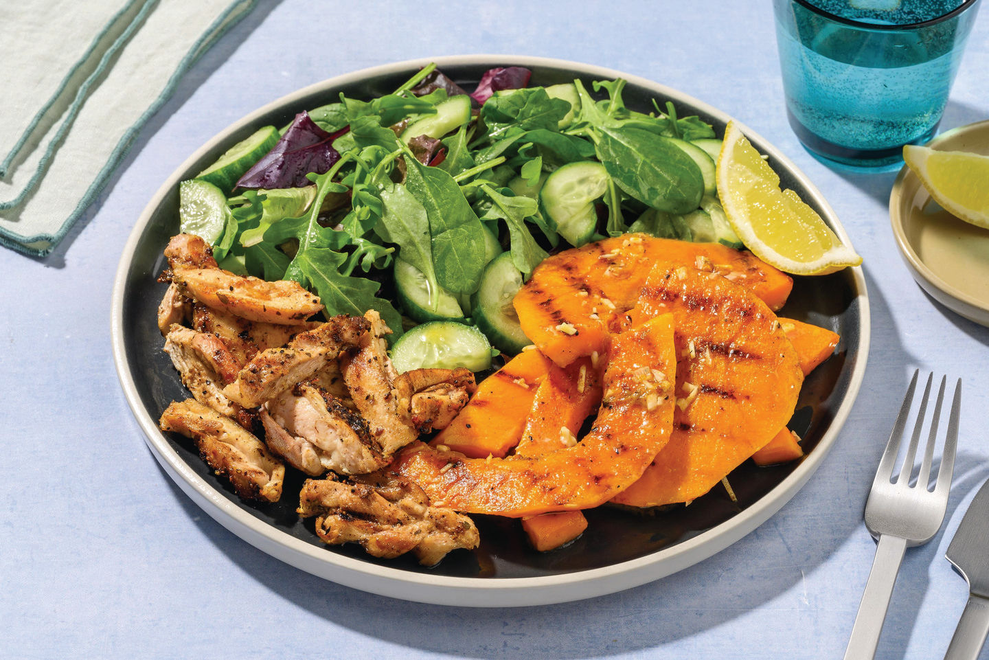 Zingy Grilled Double Chicken & Cucumber Salad Recipe | HelloFresh
