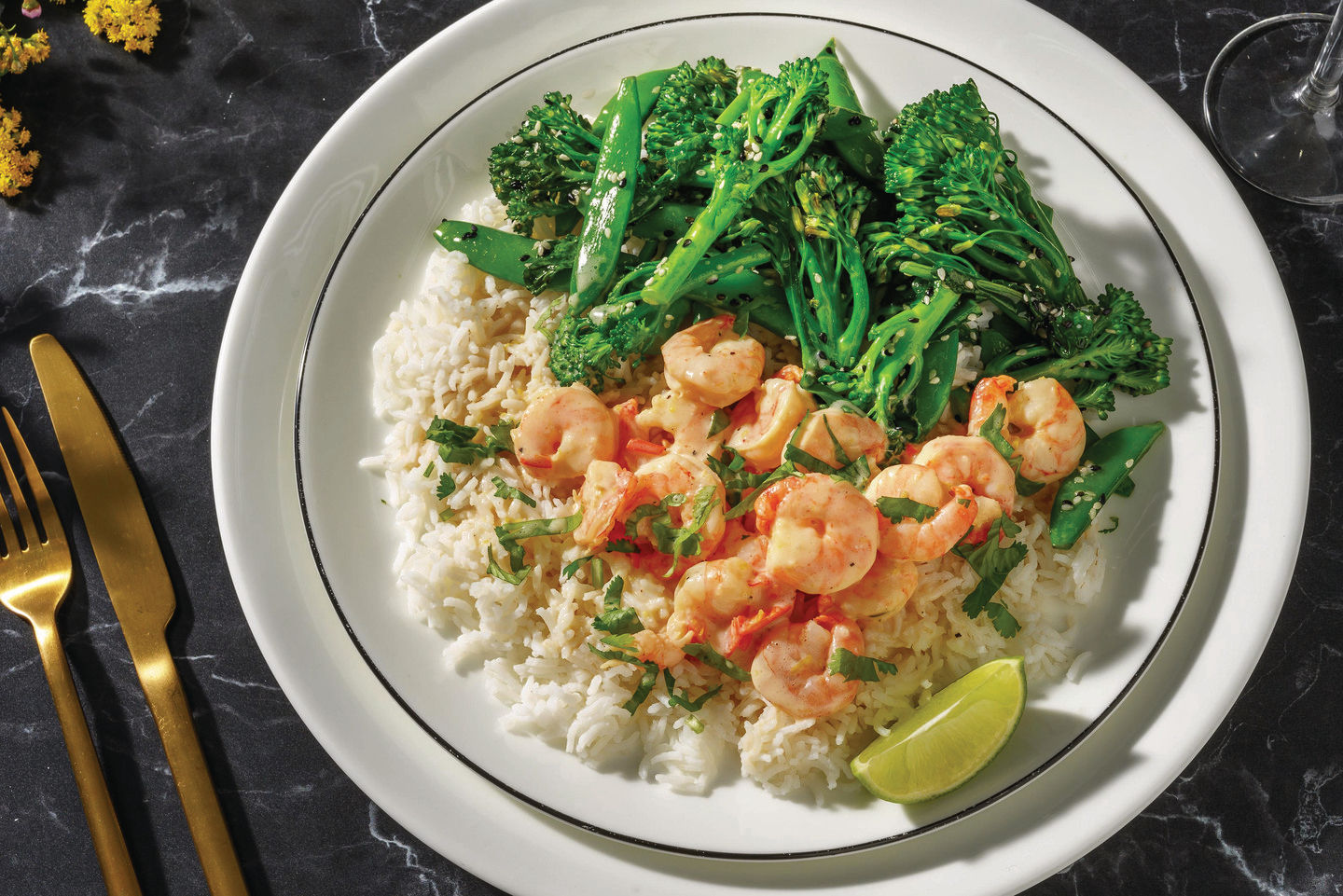 Chilli-Lime Prawns & Sesame Greens Recipe | HelloFresh