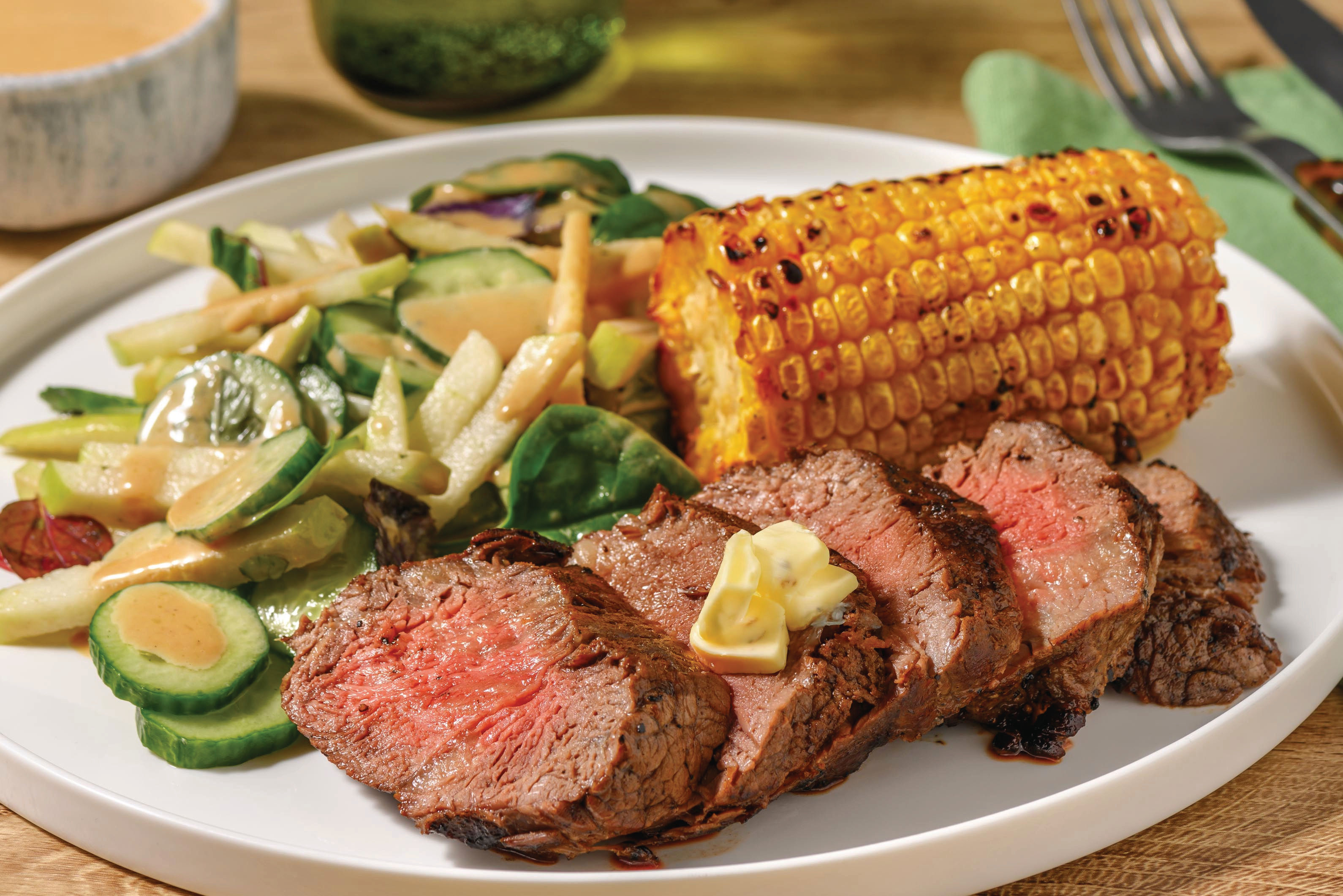 Chargrilled Beef Steak & Corn Cob Recipe | HelloFresh
