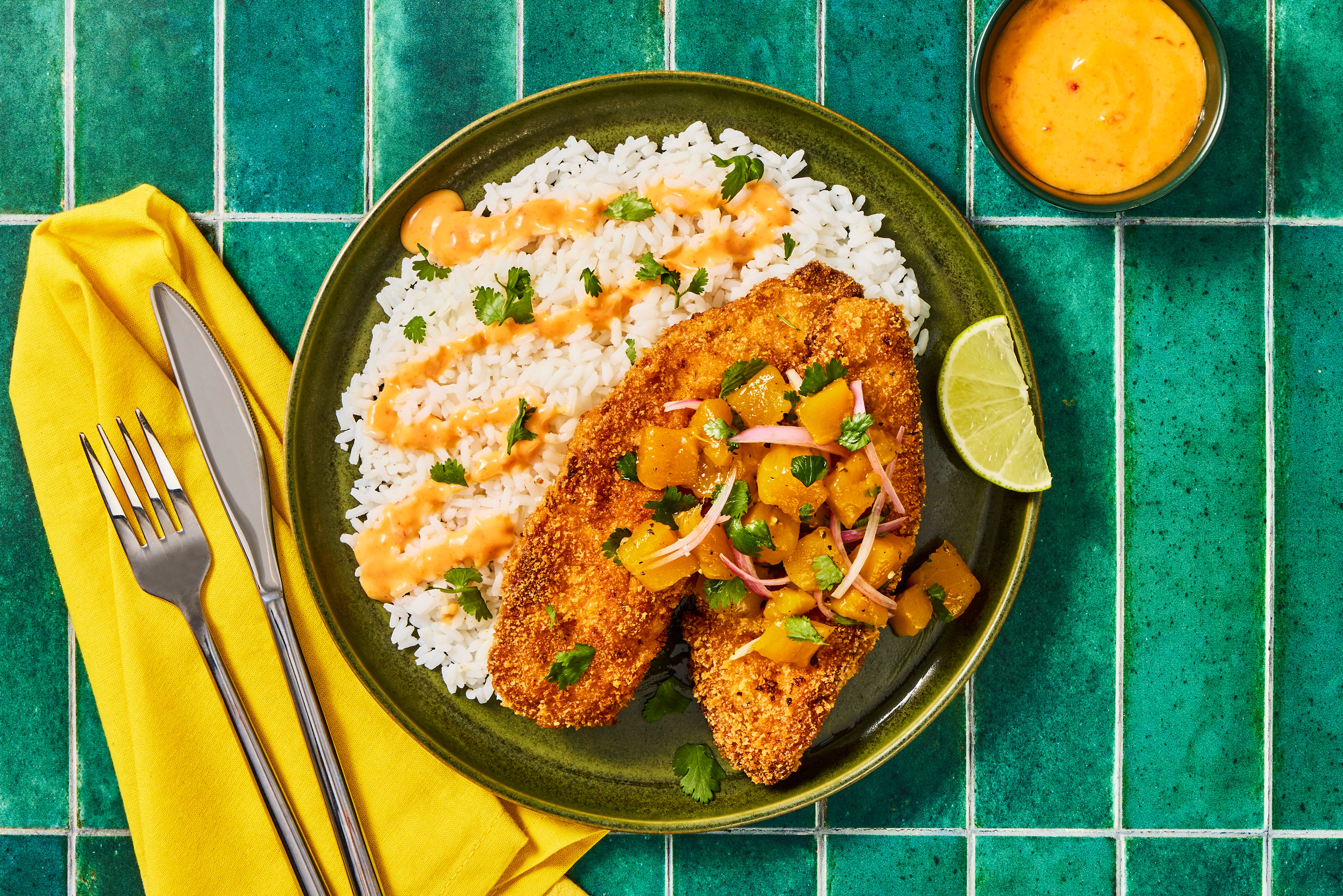 Panko-Crusted Tilapia with Mango Salsa Recipe | HelloFresh