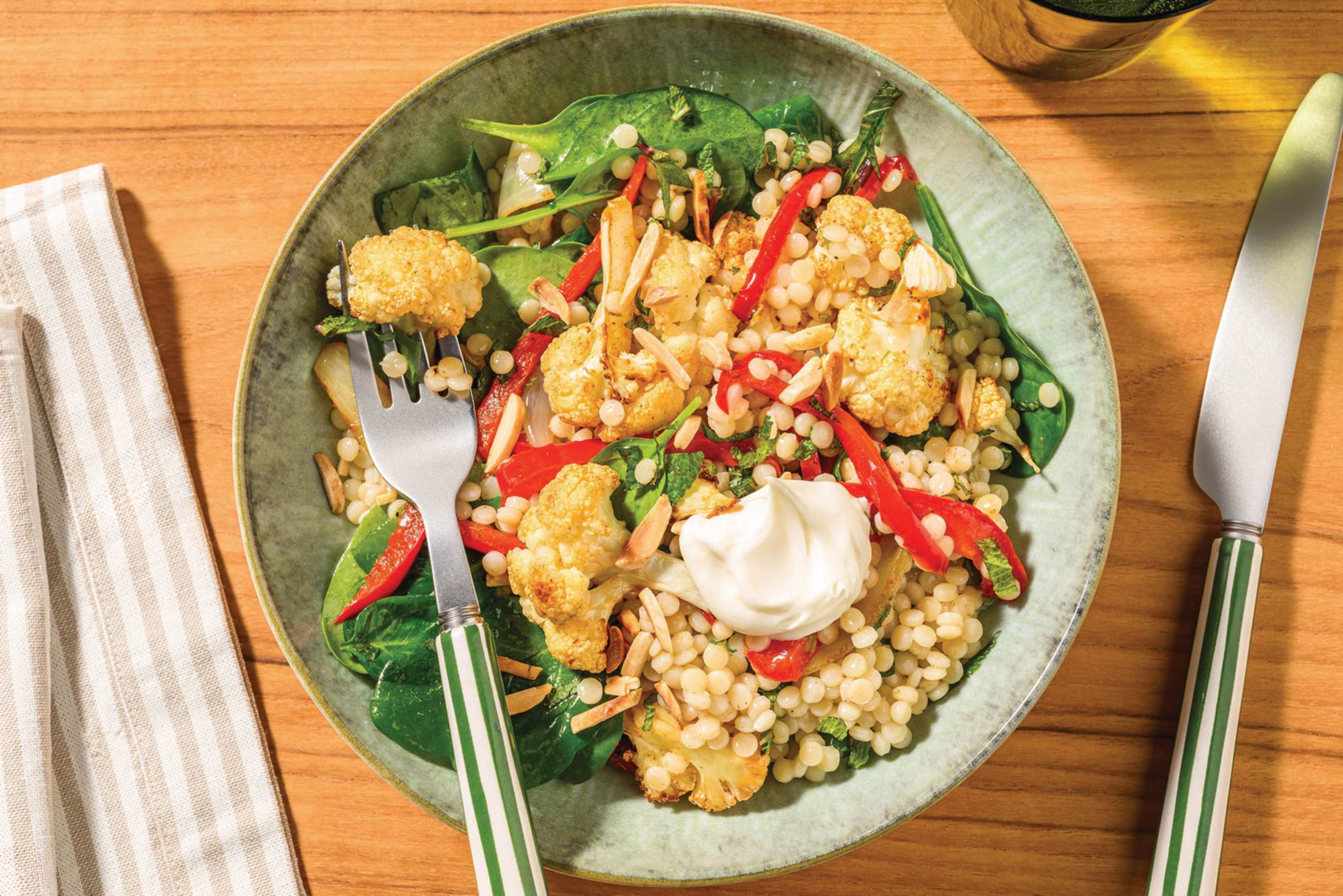 Spiced Cauliflower Pearl Couscous Recipe | HelloFresh