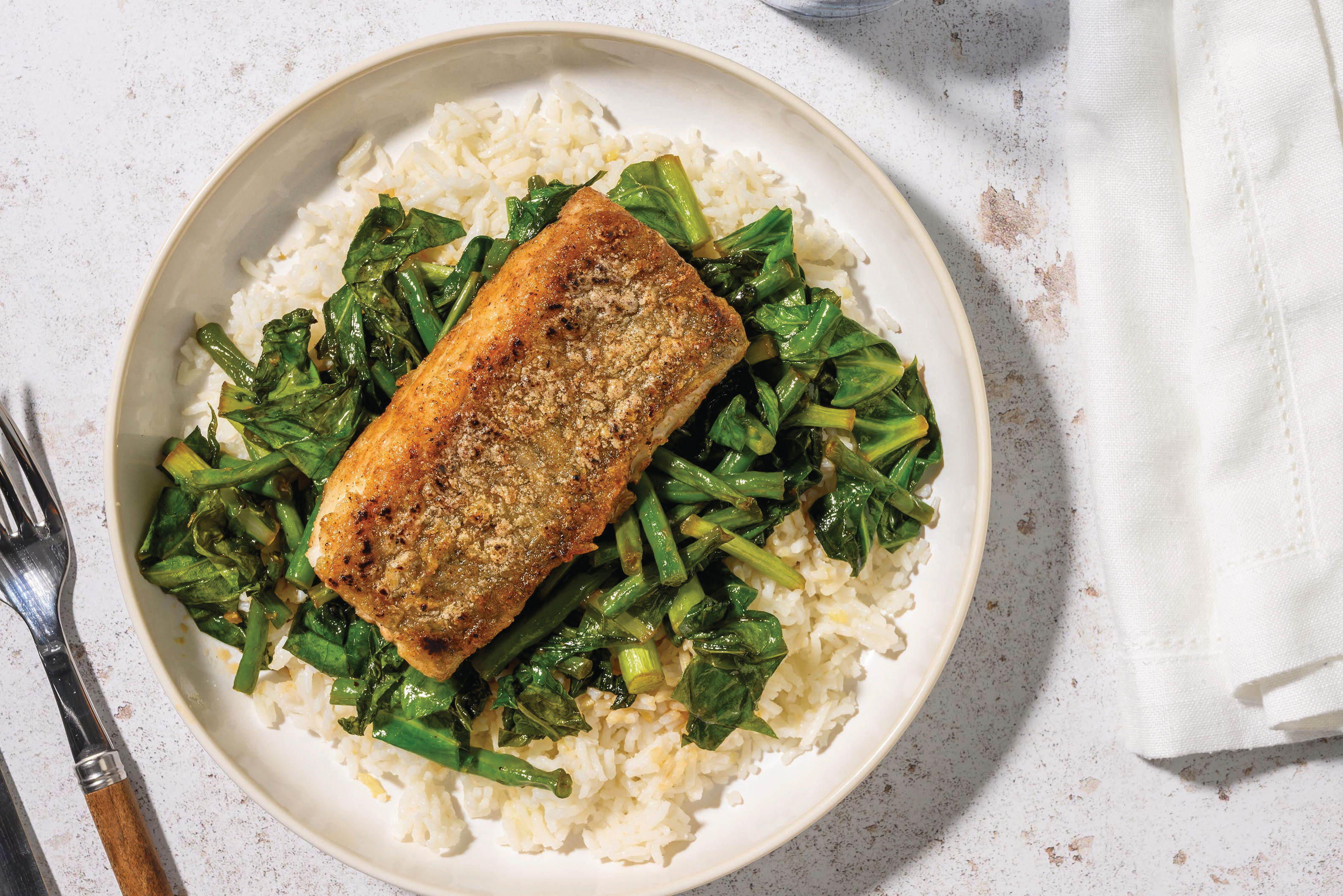 Double Sweet-Soy Barramundi Rice Bowl Recipe | HelloFresh