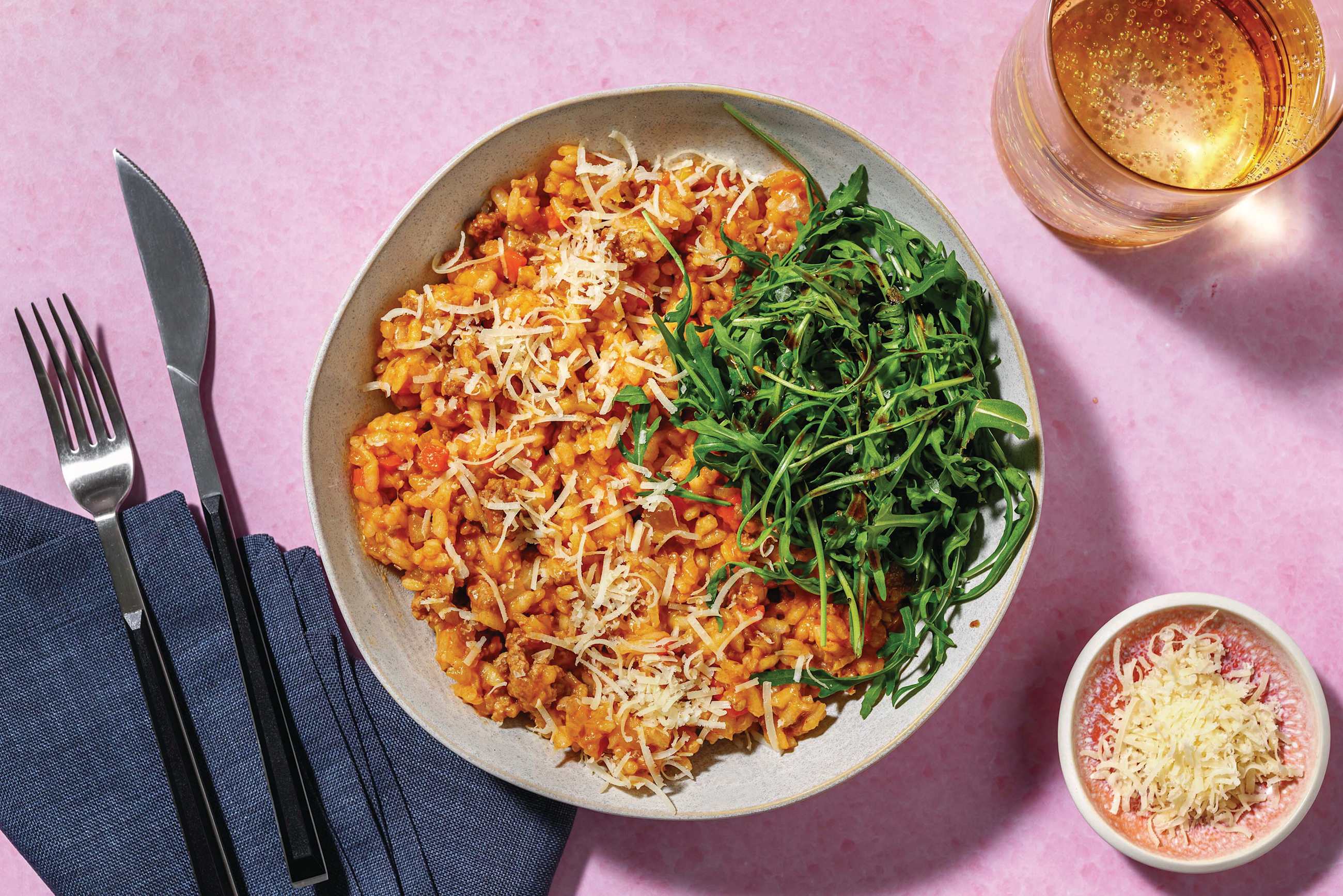 Beef, Pork & Leek Bolognese Risotto Recipe | HelloFresh