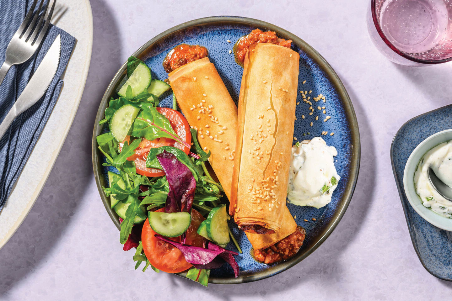 Middle Eastern Pork & Currant Filo Rolls Recipe | HelloFresh