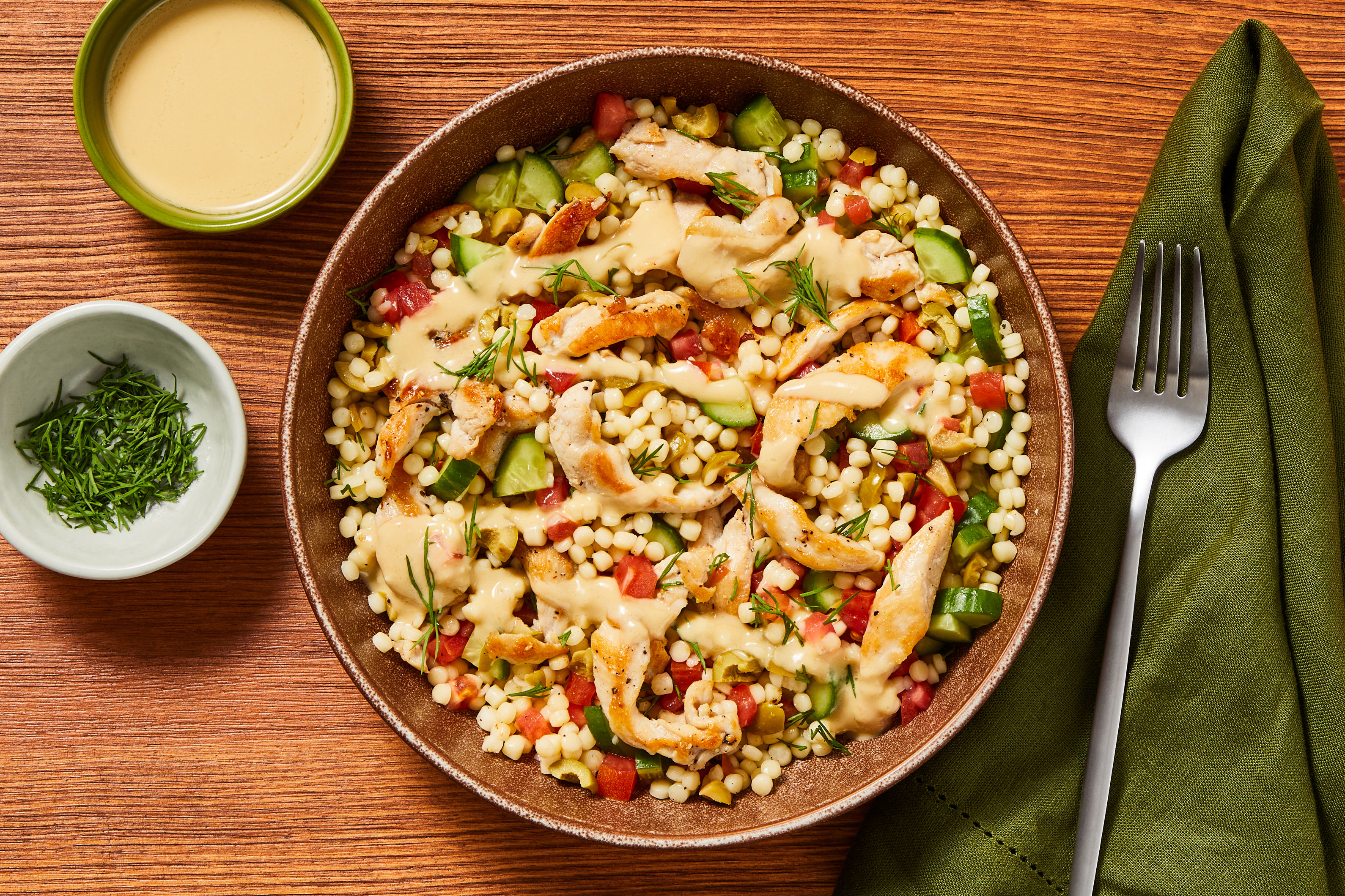 Dilly Chicken & Olive Couscous Bowls Recipe | HelloFresh