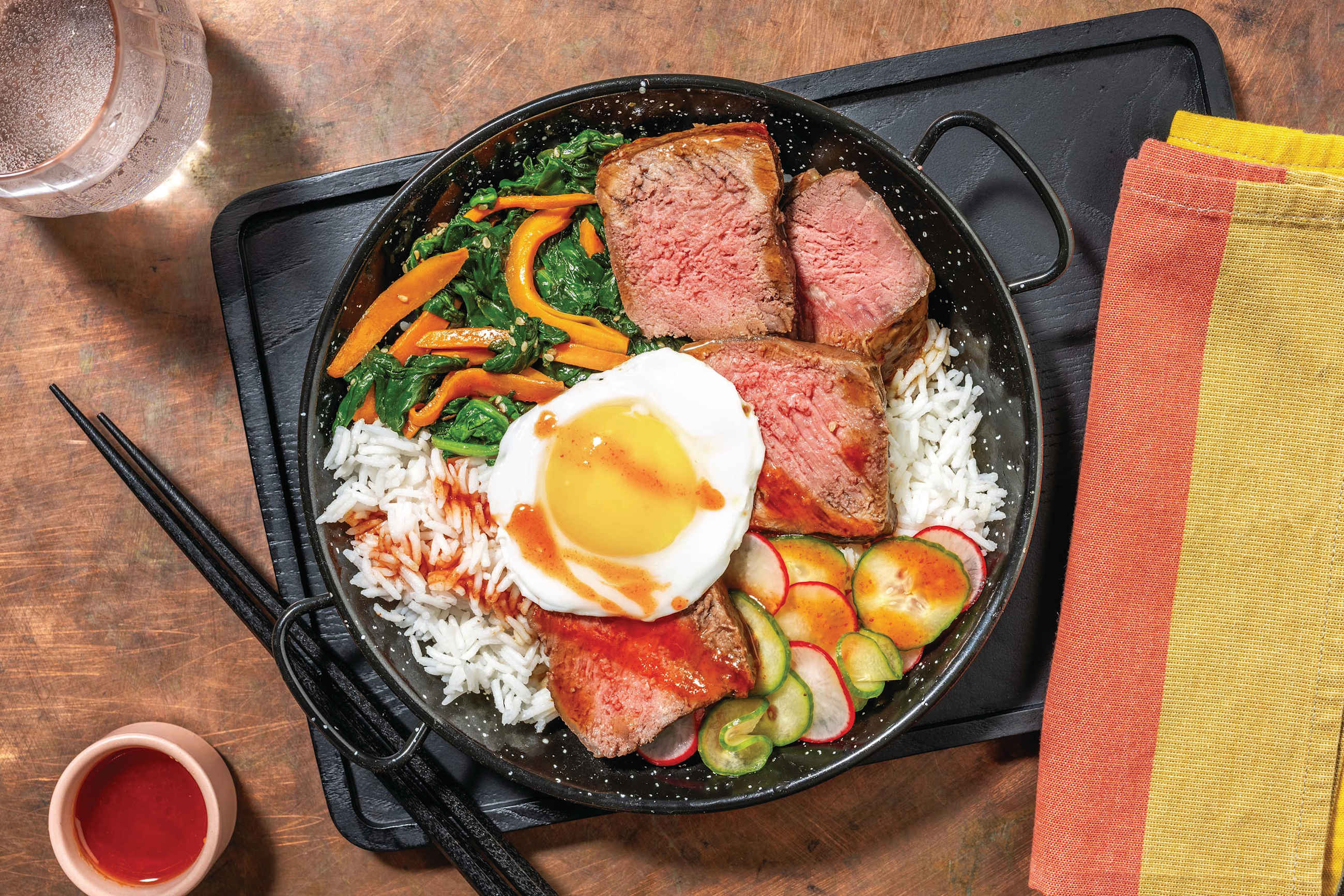 Korean Beef Brisket & Fried Egg Bibimbap Recipe | HelloFresh
