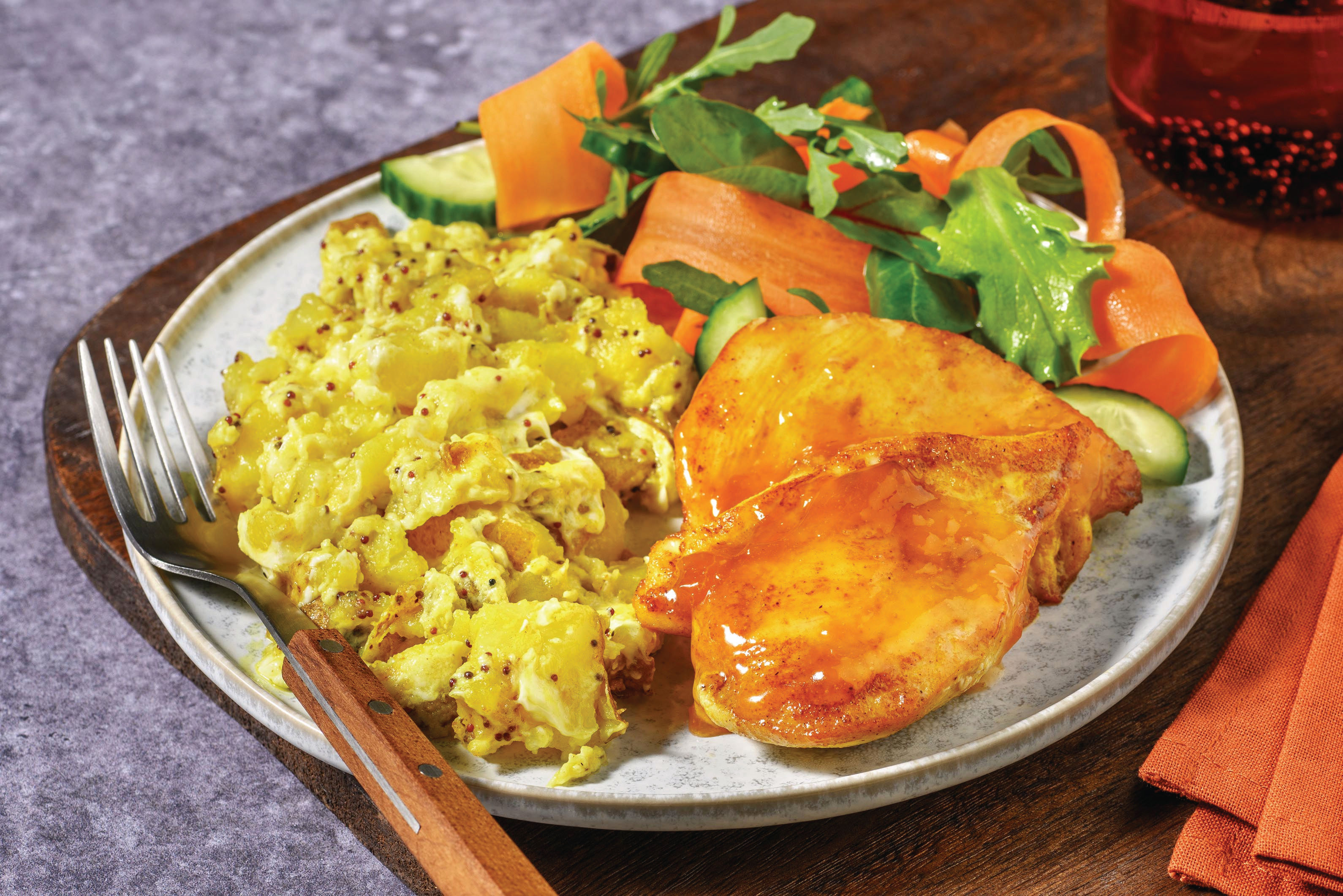 Apricot-Mumbai Chicken & Curry Potatoes Recipe | HelloFresh