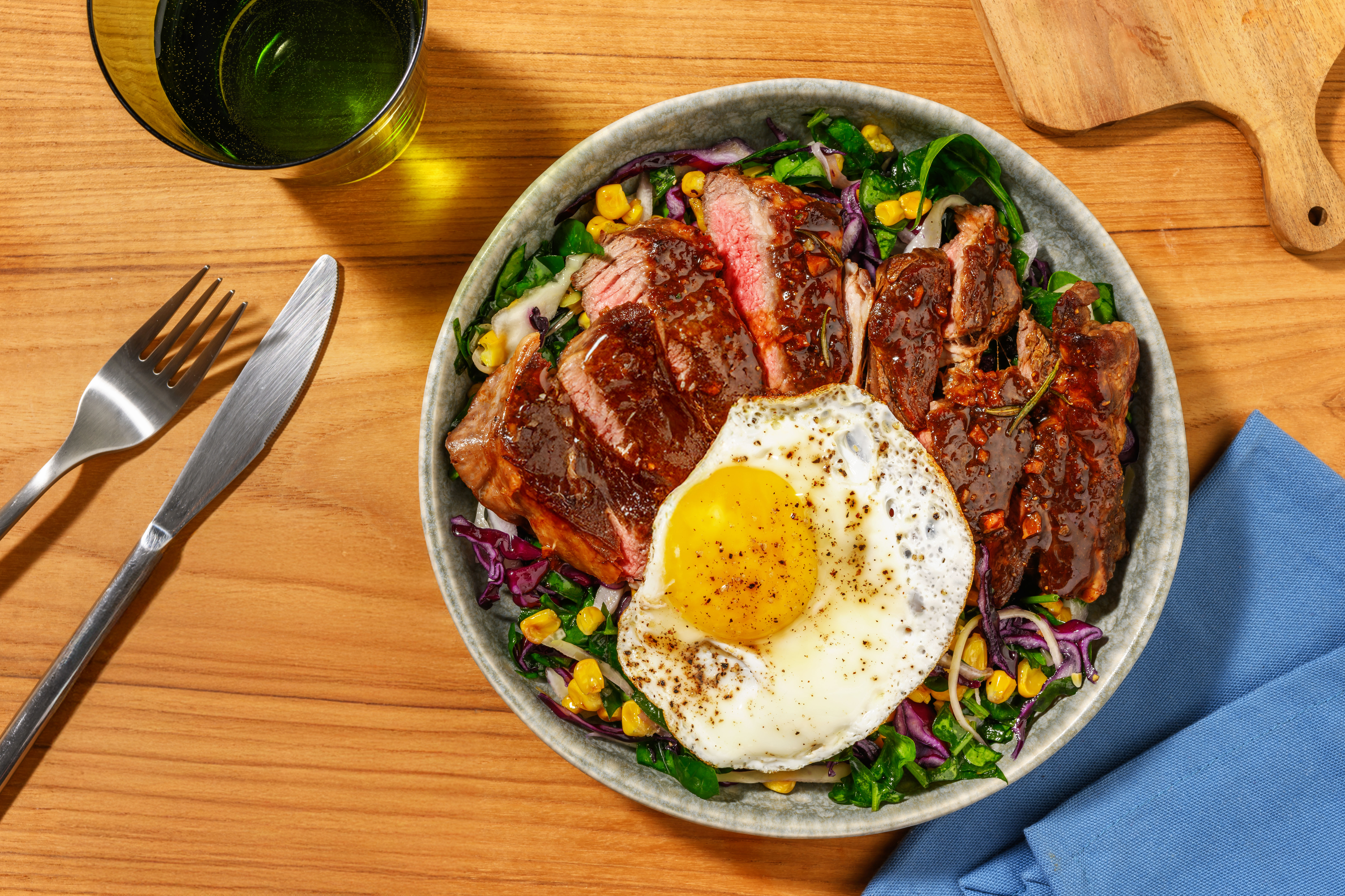 Double Sticky Korean Beef Rump & Corn Slaw Recipe | HelloFresh