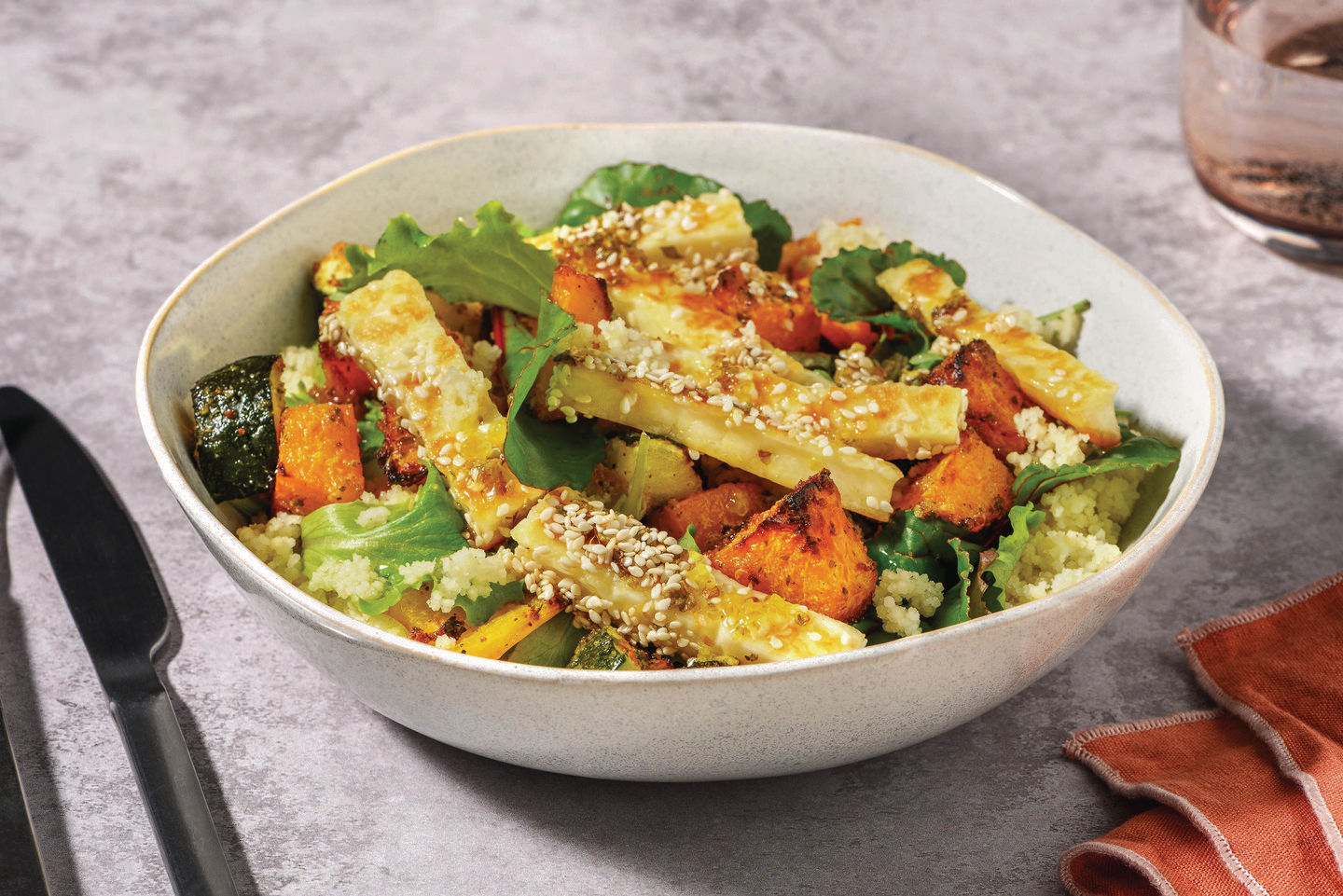 Cheesy Greek-Style Honey & Sesame Halloumi Recipe | HelloFresh