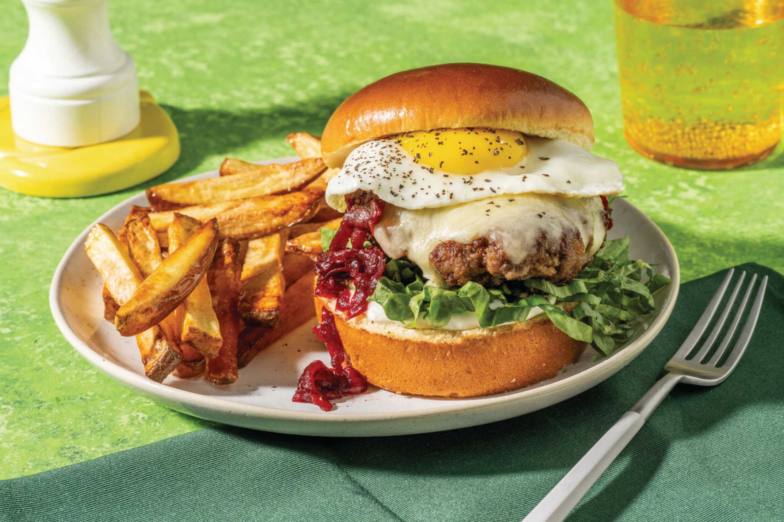 The Works Beef & Beetroot Relish Burger Recipe | HelloFresh