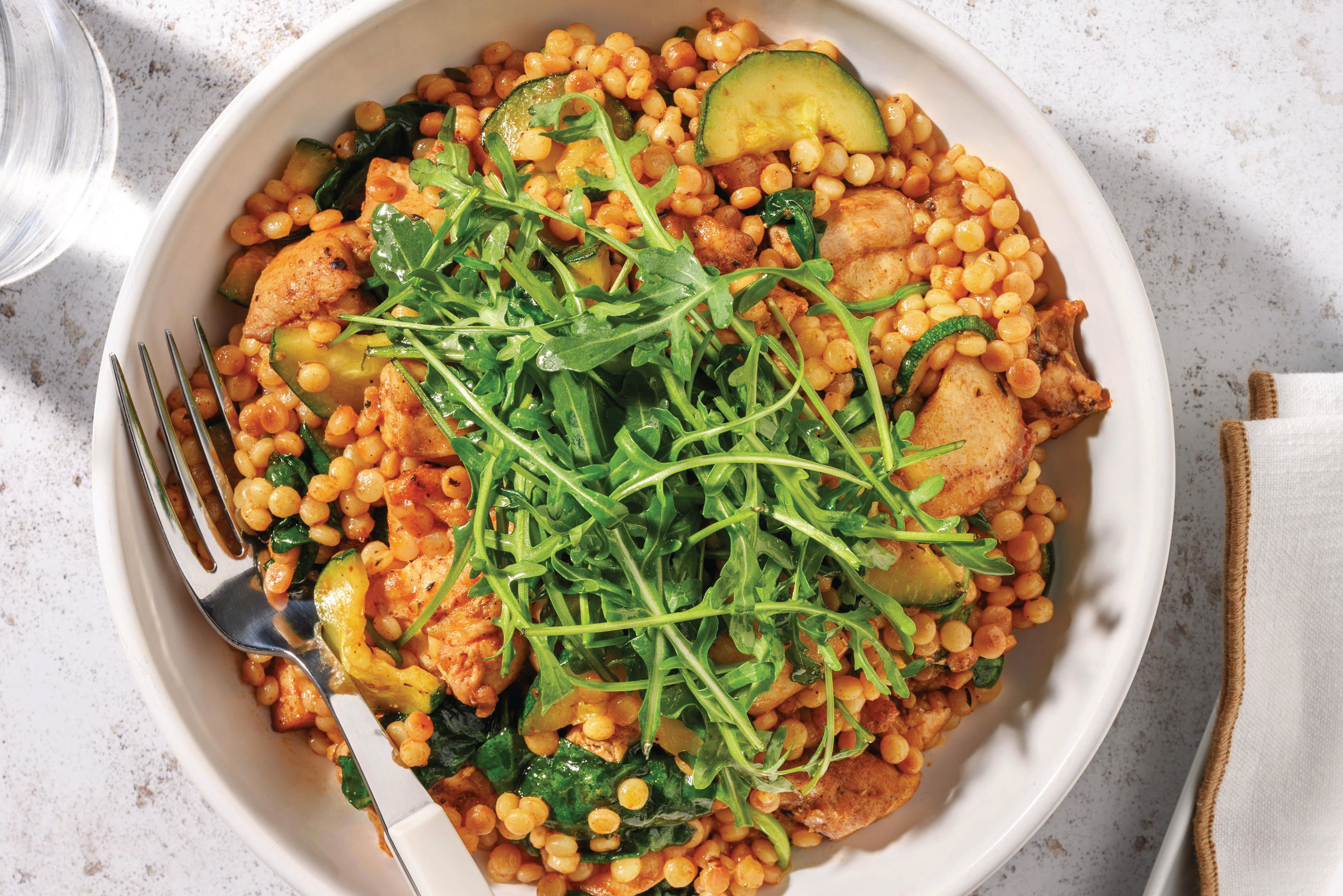Kiwi Chicken & Courgette Pearl Couscous Recipe | HelloFresh