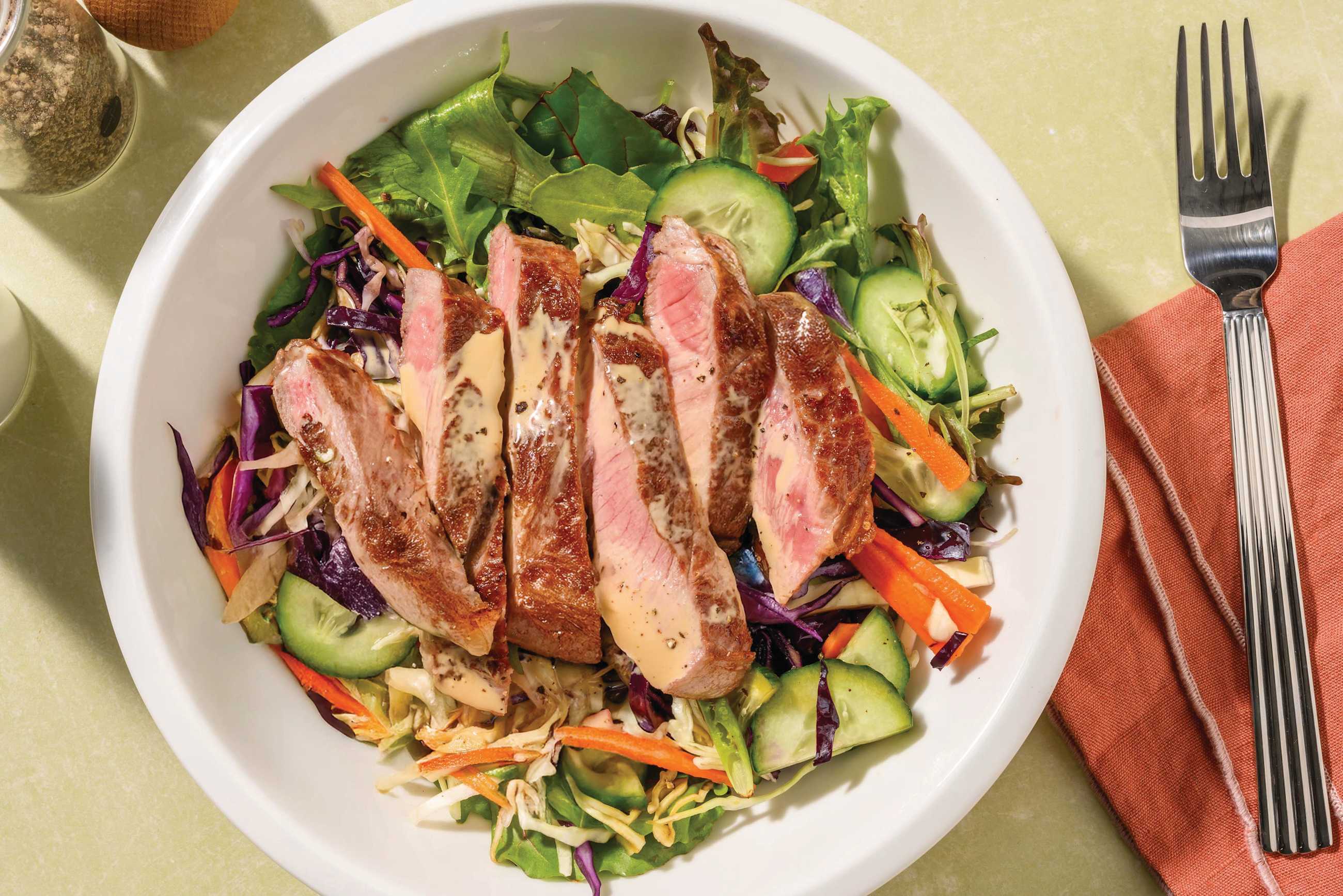 Thai-Style Seared Plant-Based Crumbed Chicken & Slaw Recipe | HelloFresh