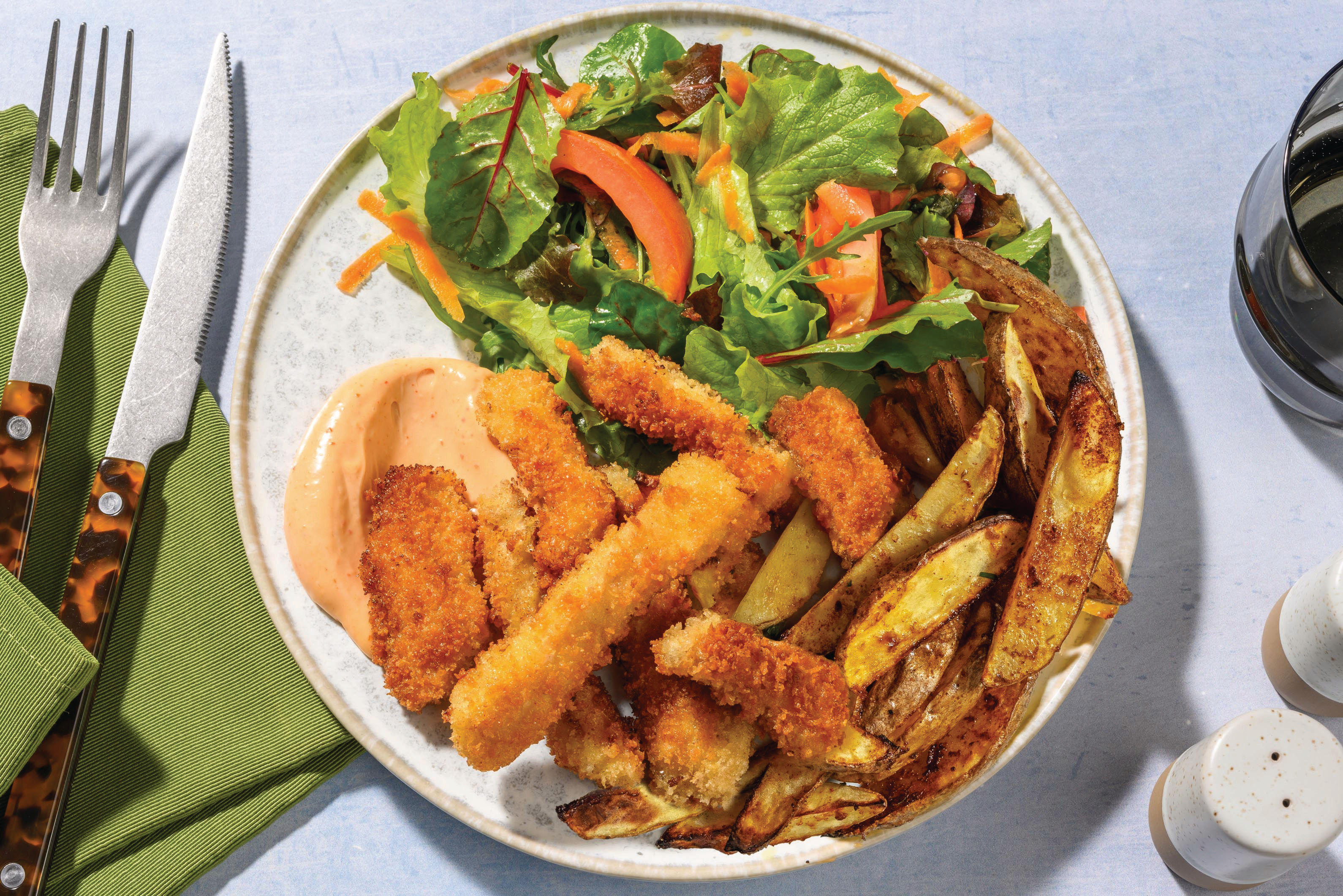 Pork Schnitty Dippers & Crispy Wedges Recipe | HelloFresh