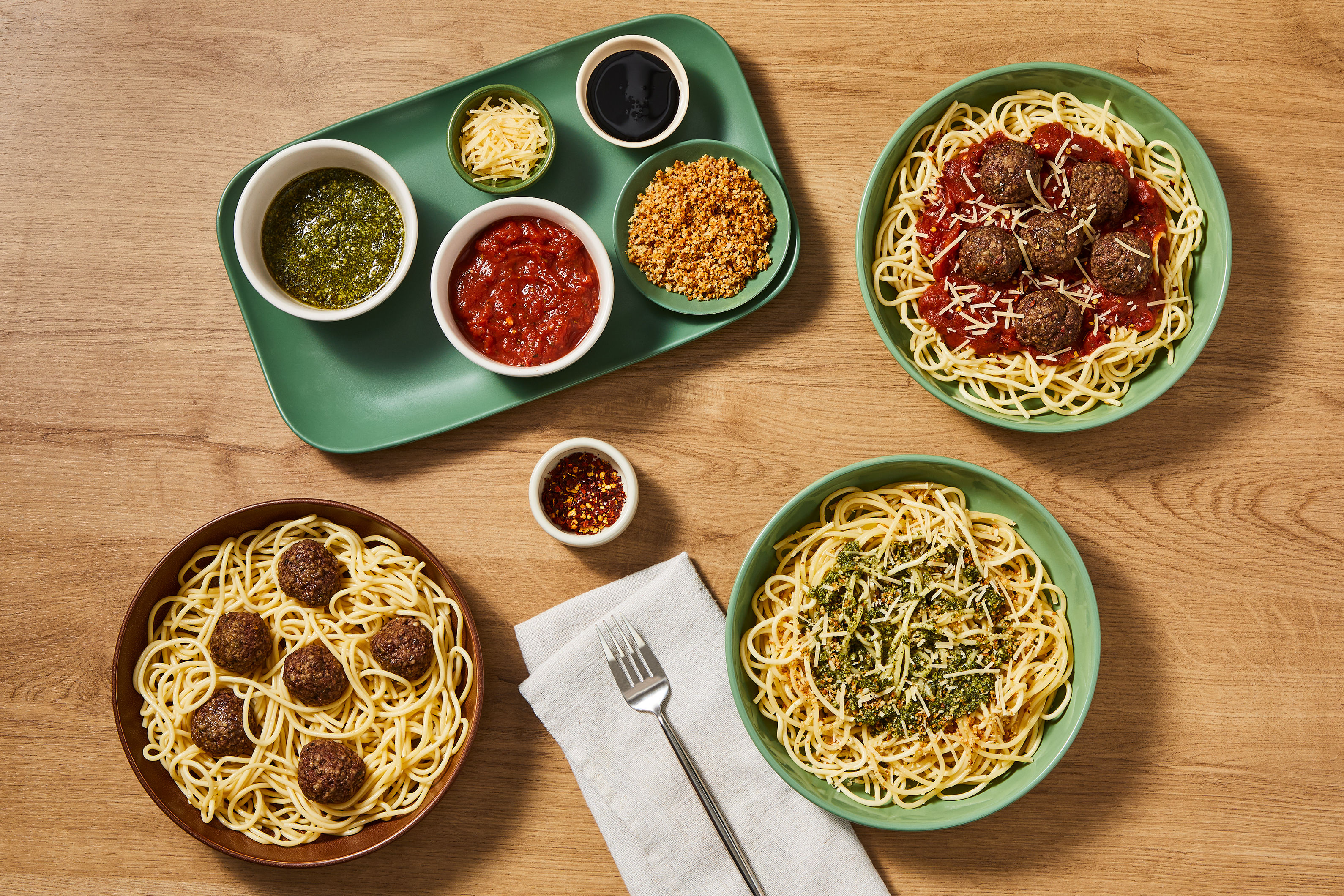 Spaghetti & Turkey Meatballs Bar Recipe | HelloFresh