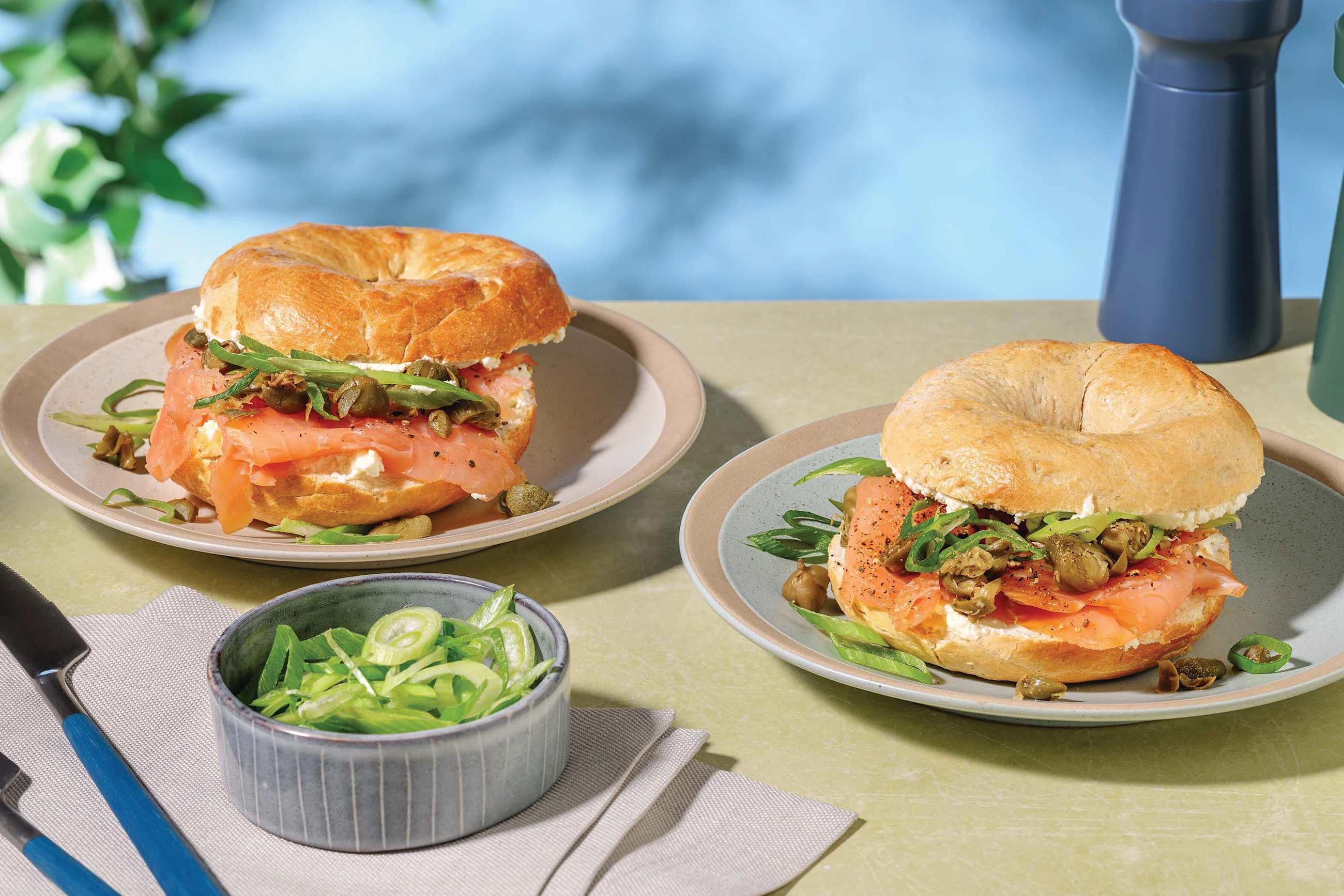 Smoked Salmon & Cream Cheese Bagel Recipe | HelloFresh