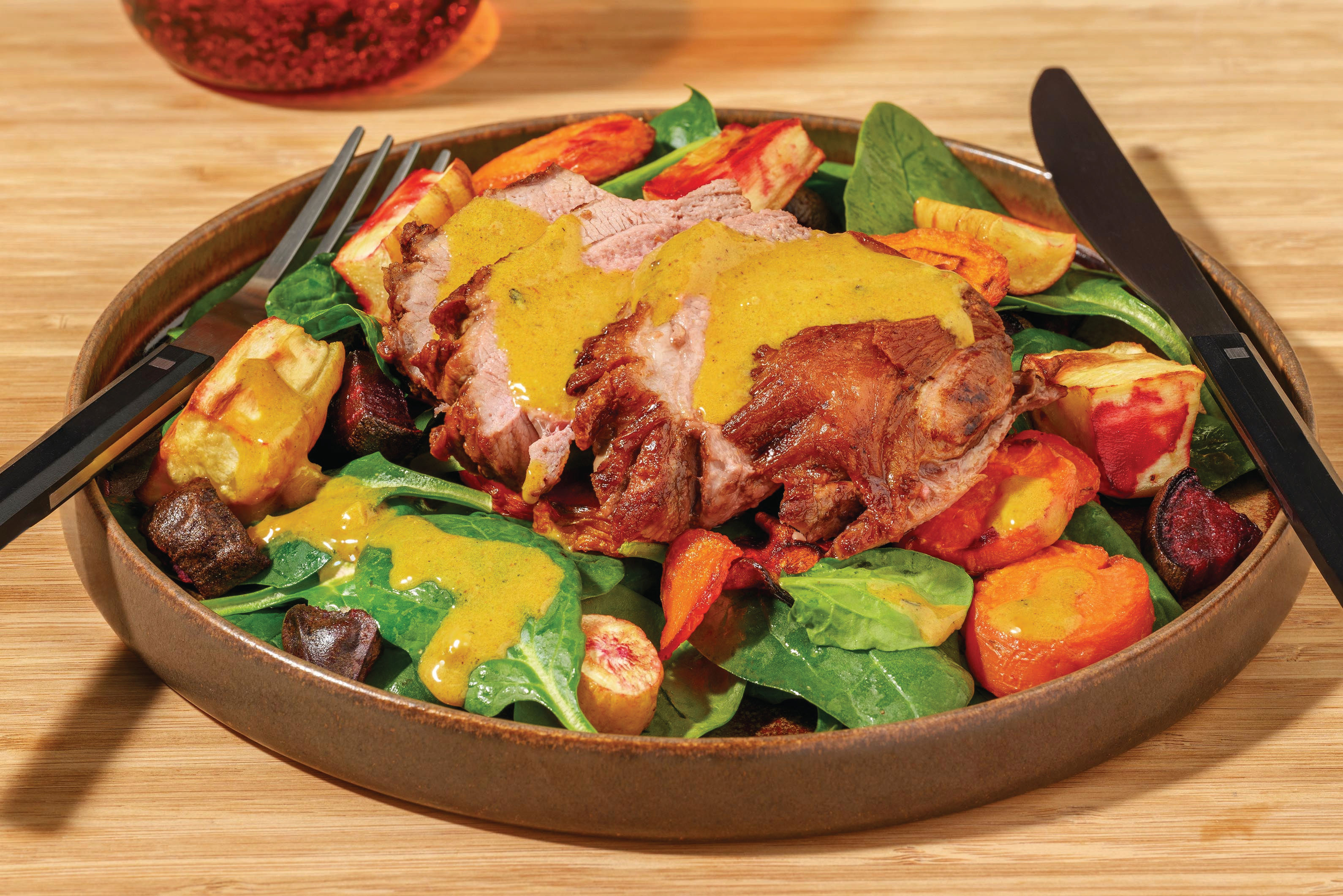 Lamb Rump & Roast Veggie Salad Recipe | HelloFresh